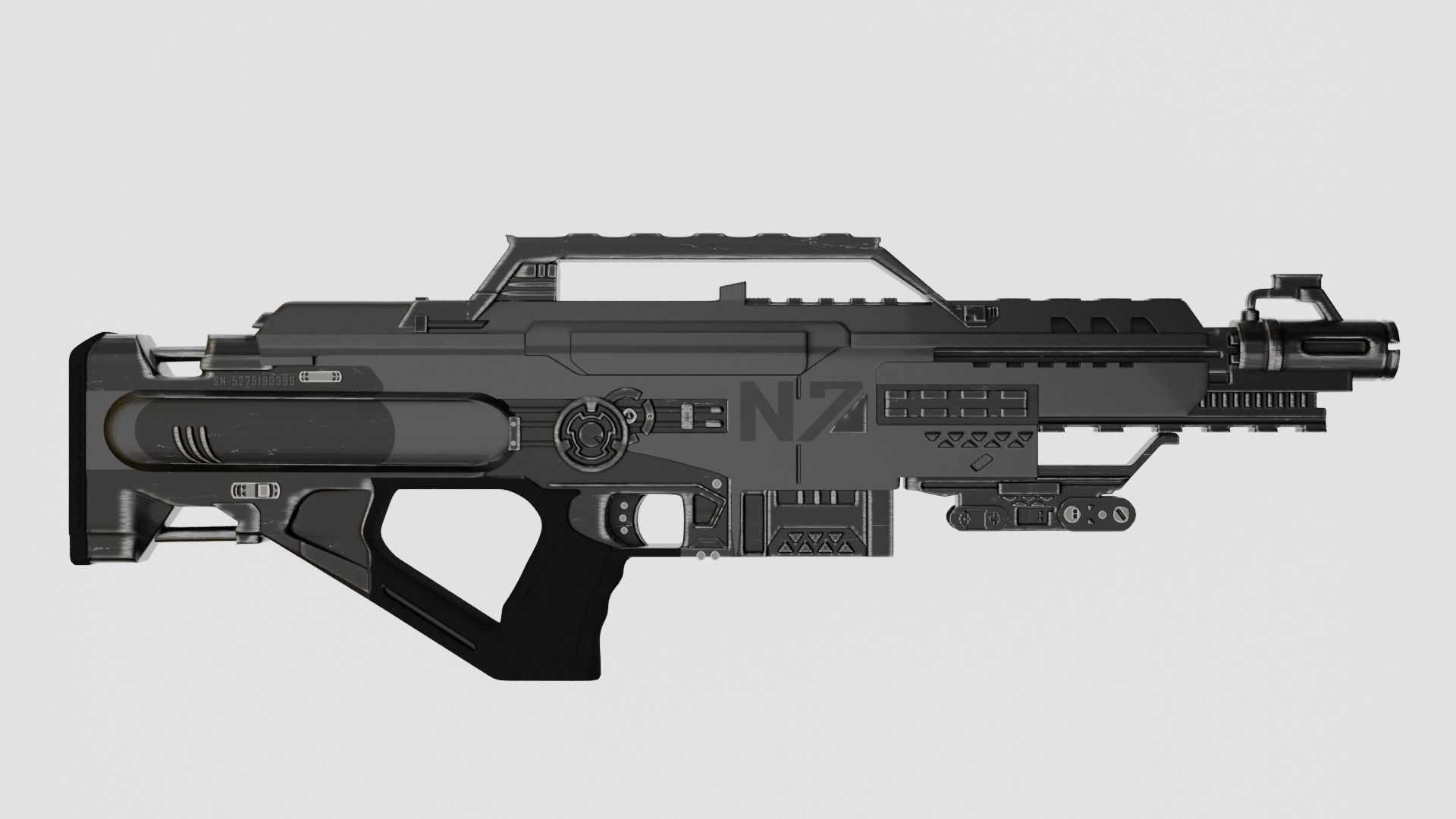 N7 RIFLE SILVER EDITION free 3D model | CGTrader