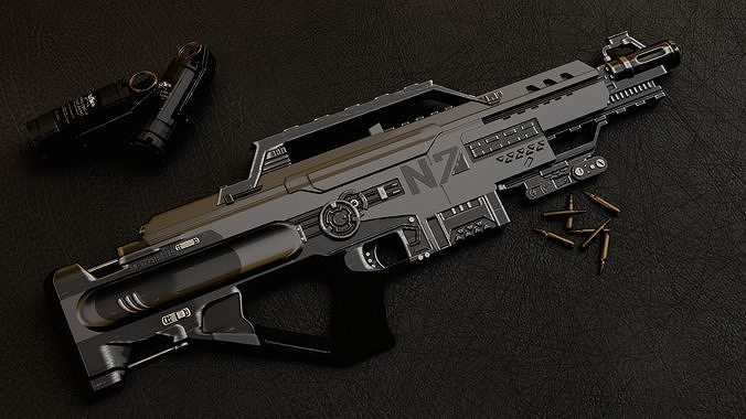 N7 RIFLE SILVER EDITION free 3D model | CGTrader