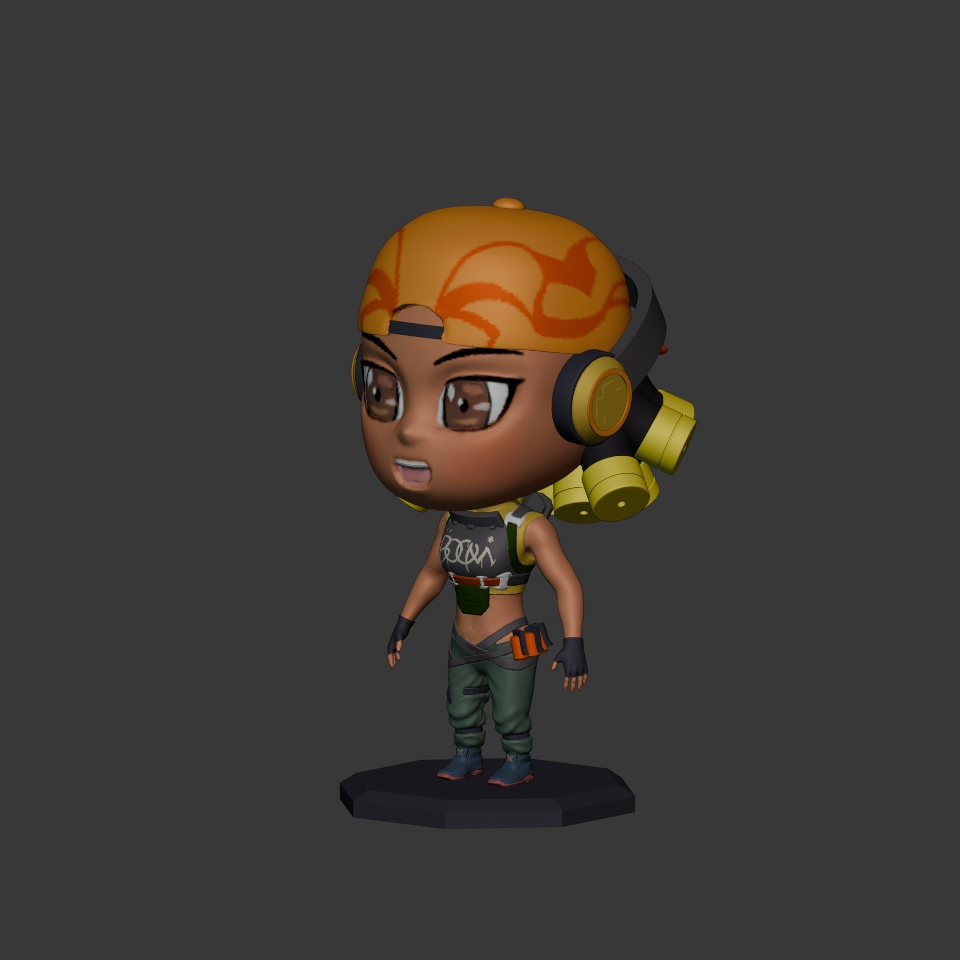 Raze chibi Valorant 3D model 3D printable | CGTrader