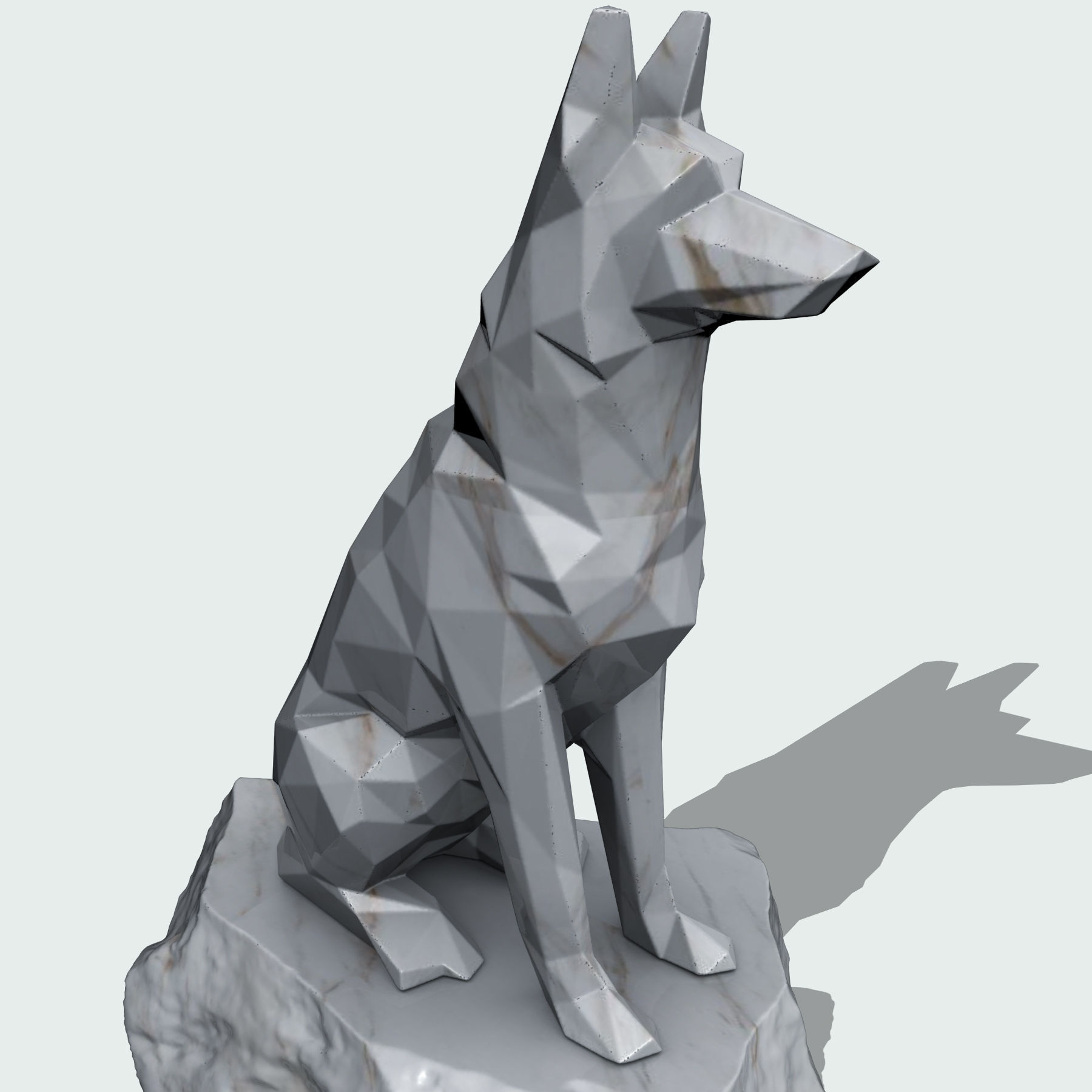 GERMAN DOG BUST 3D model 3D printable | CGTrader