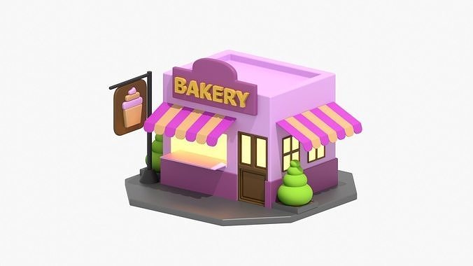 Bakery 3D Illustration 3D model | CGTrader