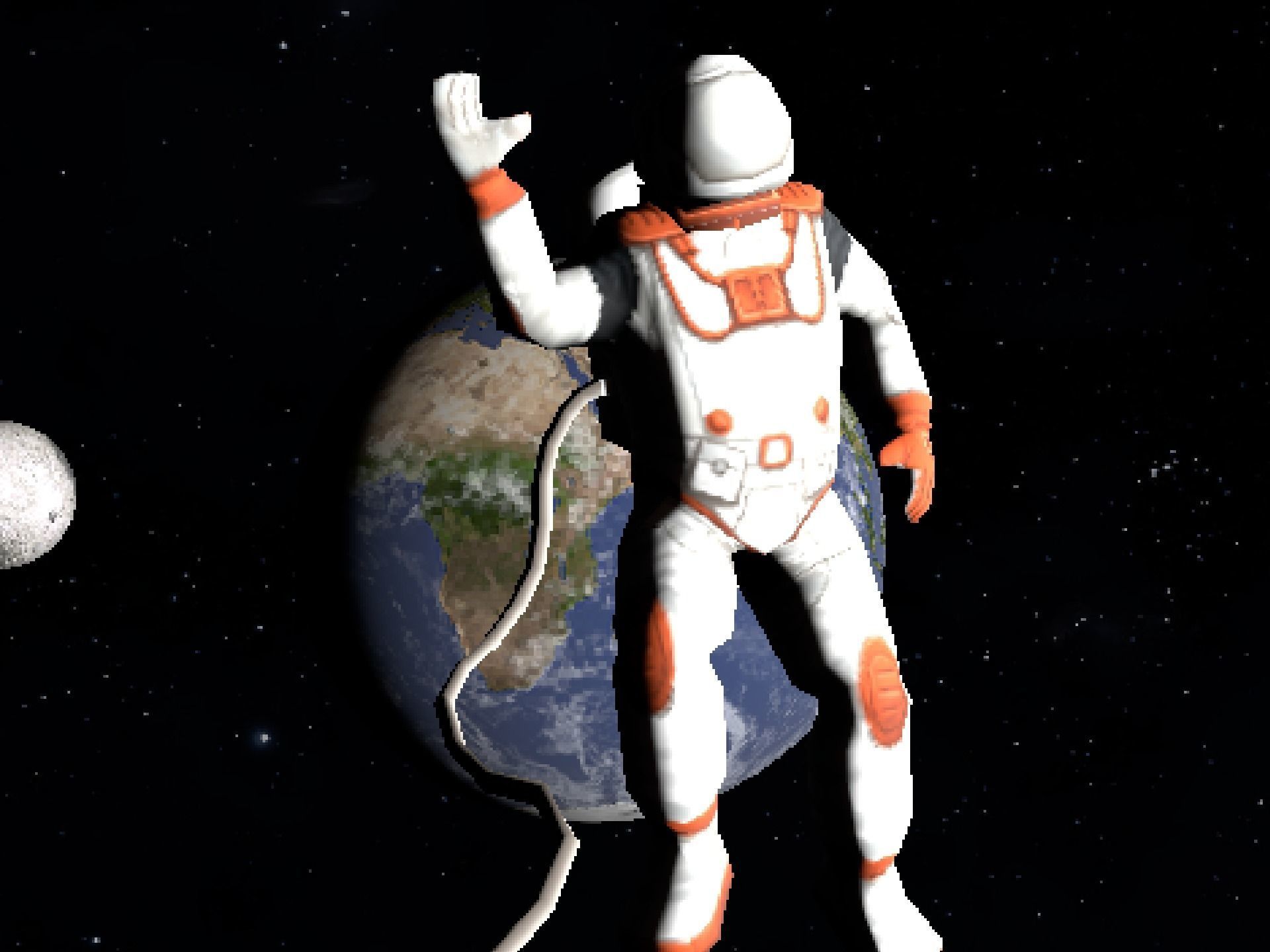 3D model PS1 PSX low poly astronaut VR / AR / low-poly | CGTrader