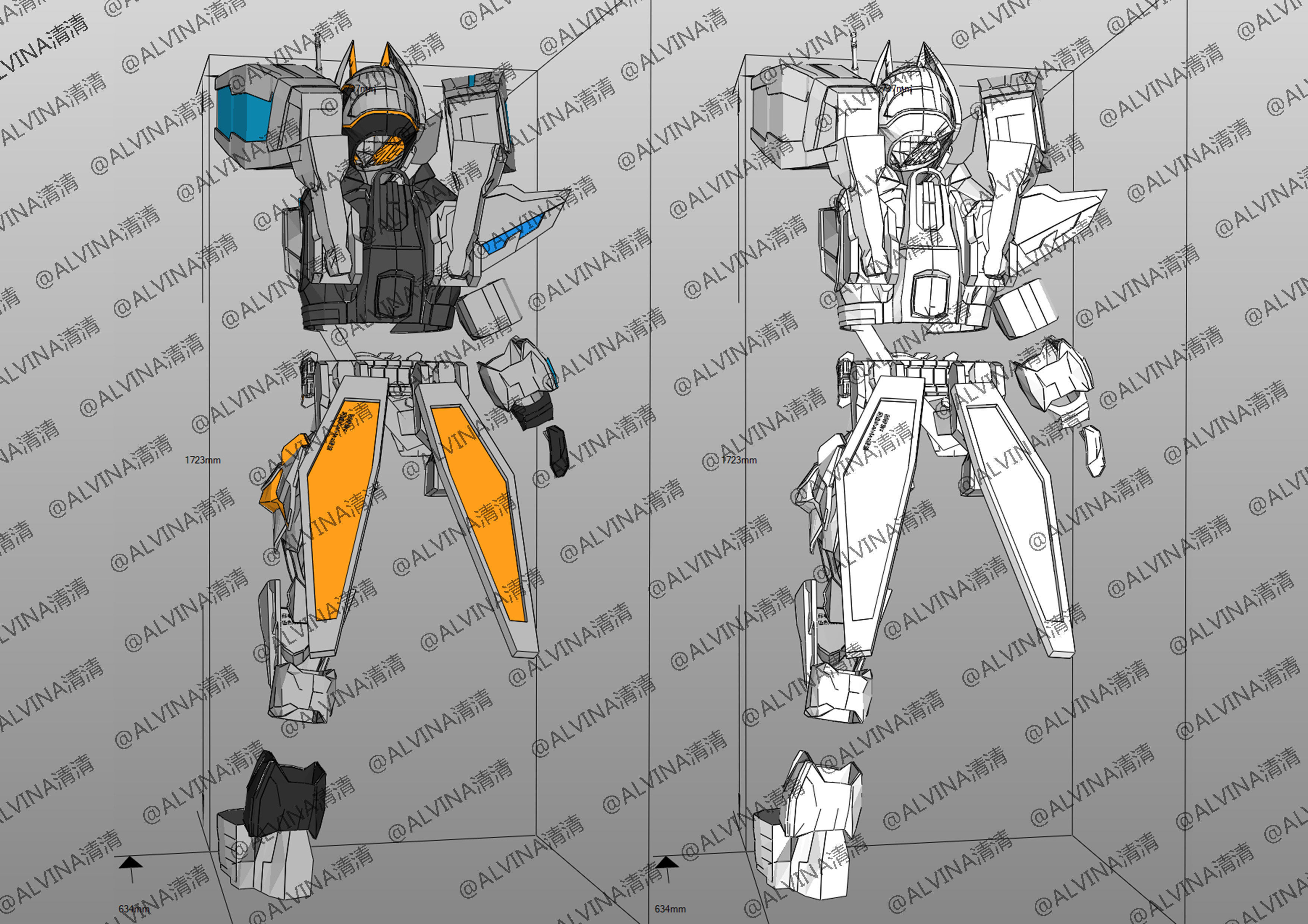 3D model Kamen Rider Geats Command Form Armor - DIY Cosplay Pepakura ...