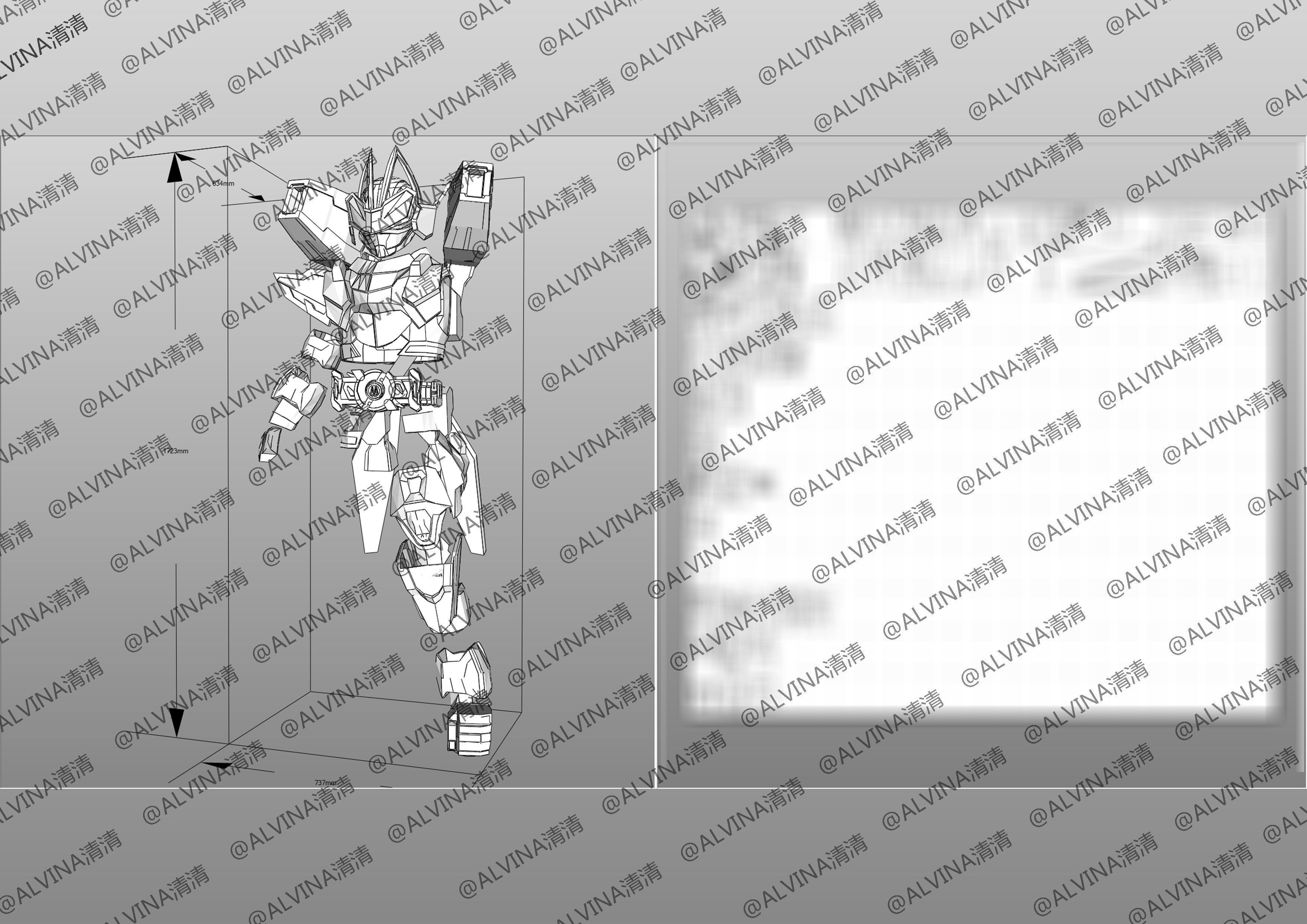 3D model Kamen Rider Geats Command Form Armor - DIY Cosplay Pepakura ...