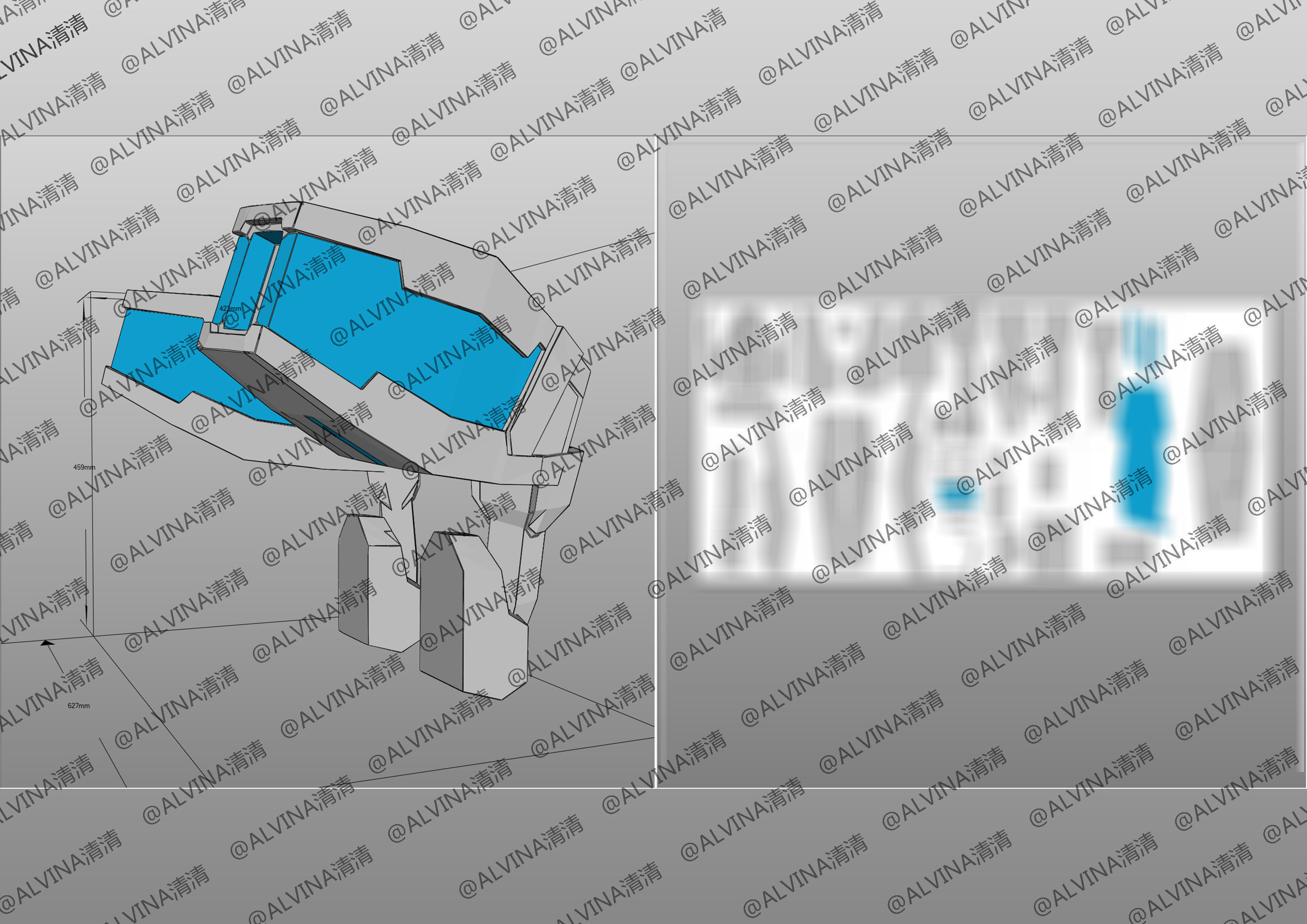 3D model Kamen Rider Geats Command Form Armor - DIY Cosplay Pepakura ...