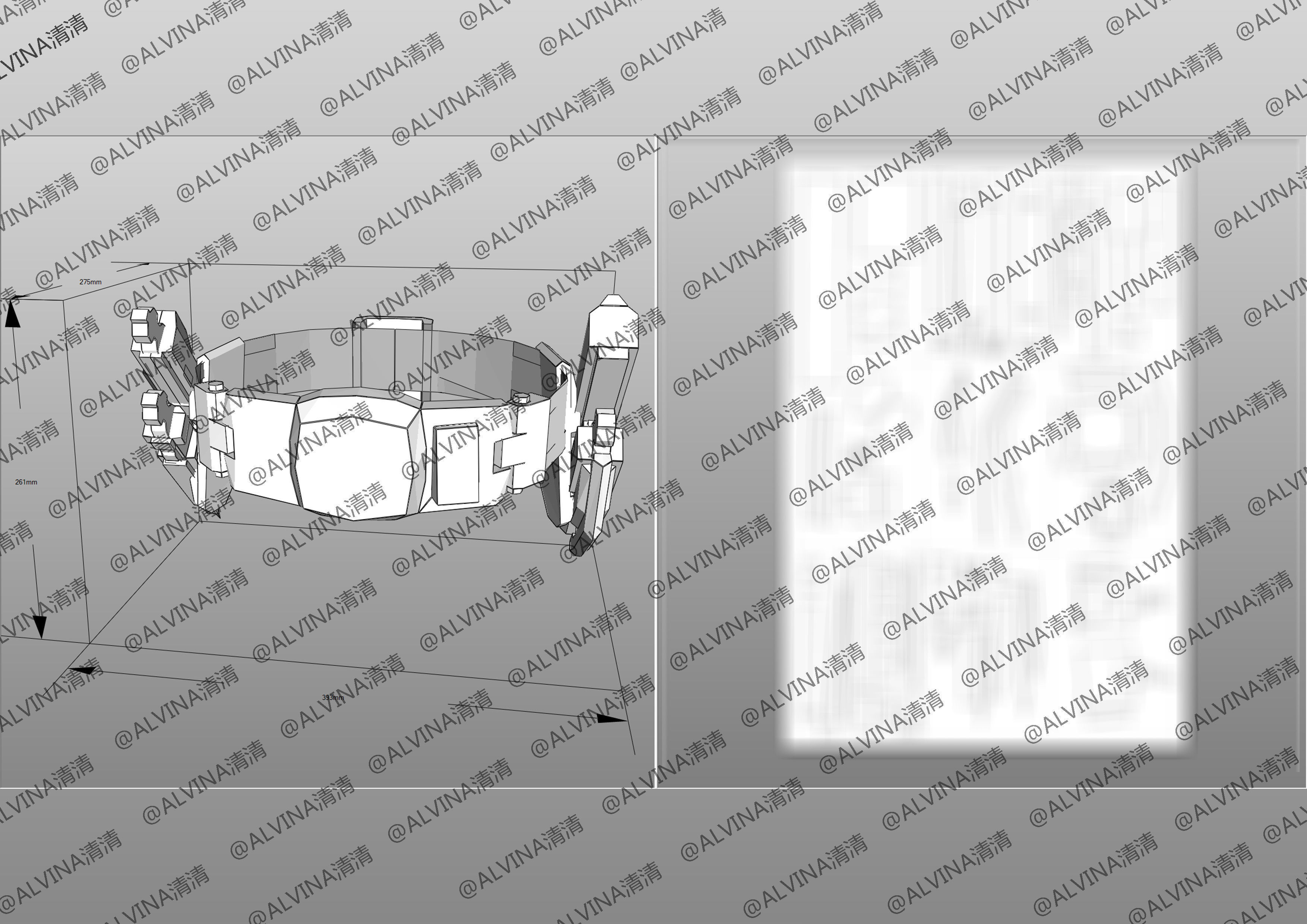 3D model Kamen Rider Den-O Gun Form Armor - DIY Cosplay Pepakura Foam ...