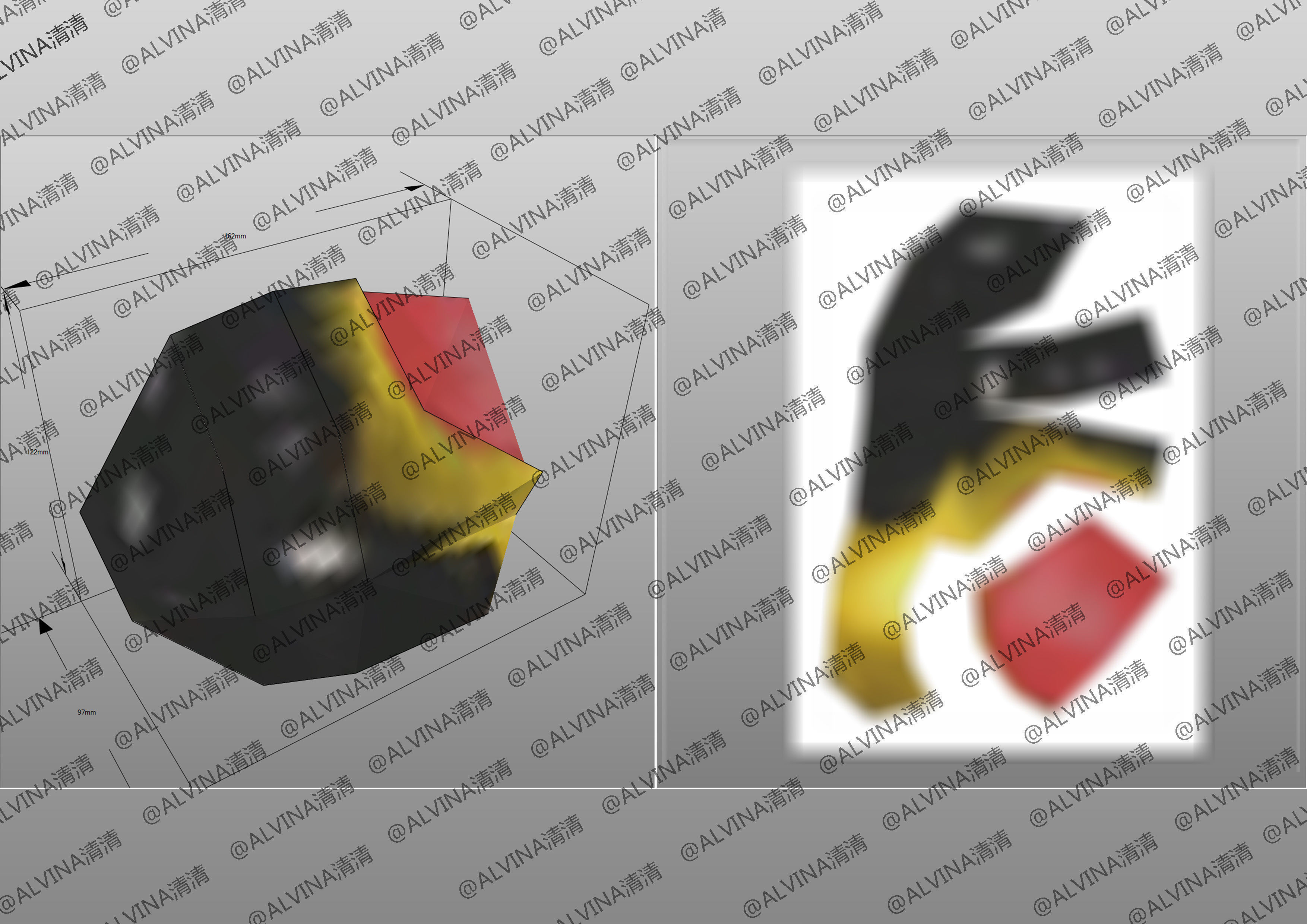 3D model Kamen Rider Den-O Gun Form Armor - DIY Cosplay Pepakura Foam ...