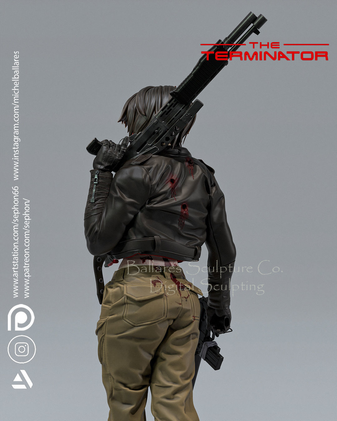 TERMINATOR GIRL BY CREATIVE GEEK MB 3D model 3D printable | CGTrader