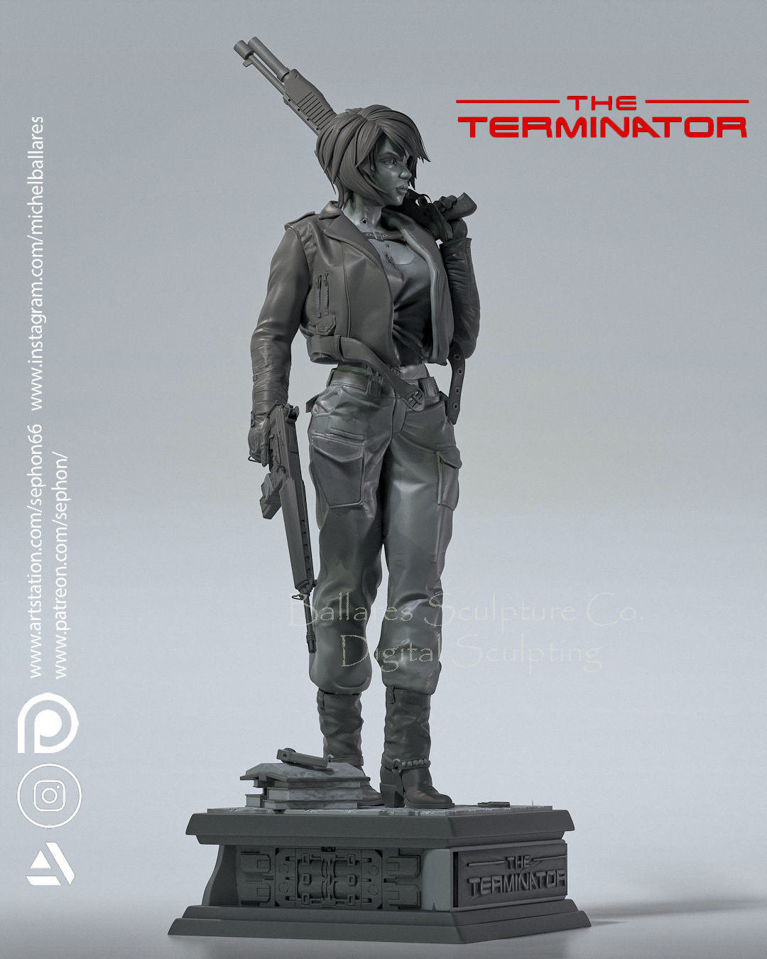 TERMINATOR GIRL BY CREATIVE GEEK MB 3D model 3D printable | CGTrader