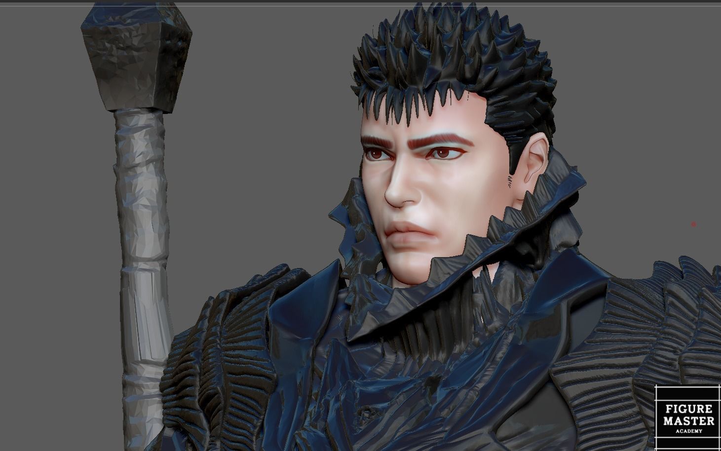 BERSERK GUTS STANDING PACK ANIME SWORD CHARACTER 3D PRINT MODEL 3D ...