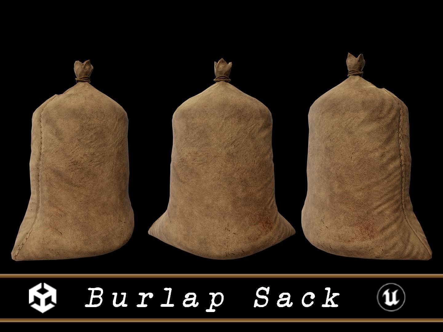 Burlap Sack free VR / AR / low-poly 3D model | CGTrader