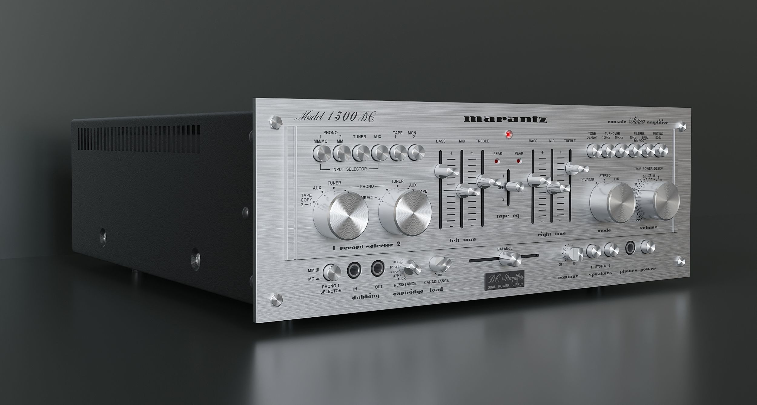 Vintage integrated stereo amplifier 3D model | CGTrader