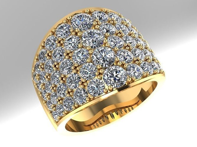 Diamond ring 3D model 3D printable | CGTrader