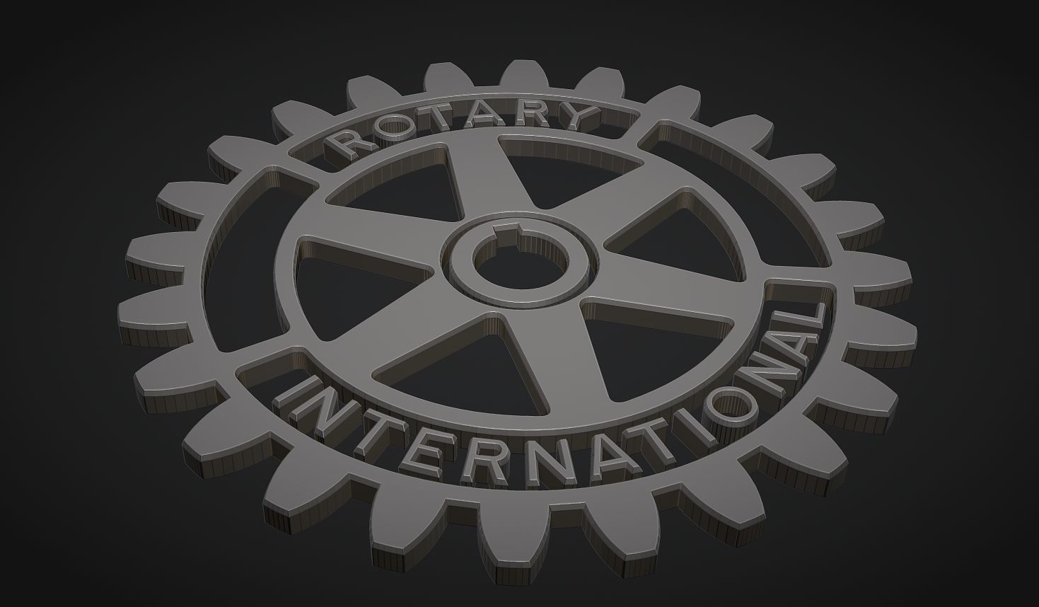 Rotary International Logo 3D model 3D printable | CGTrader