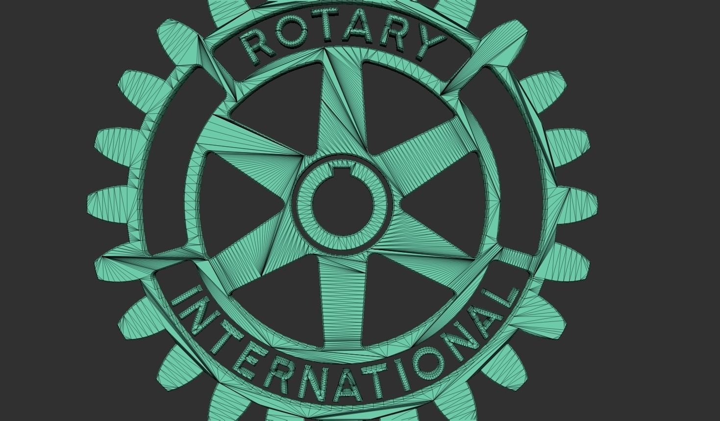 Rotary International Logo 3D model 3D printable | CGTrader