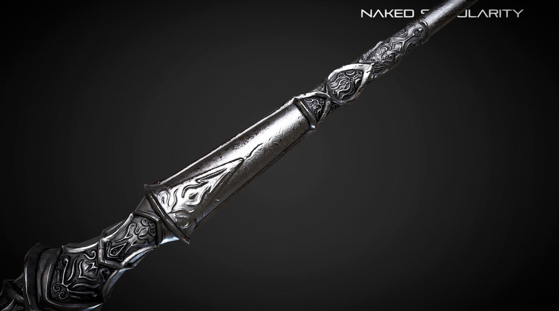 3D model Royal Lance - Medieval dark fantasy weapon VR / AR / low-poly ...