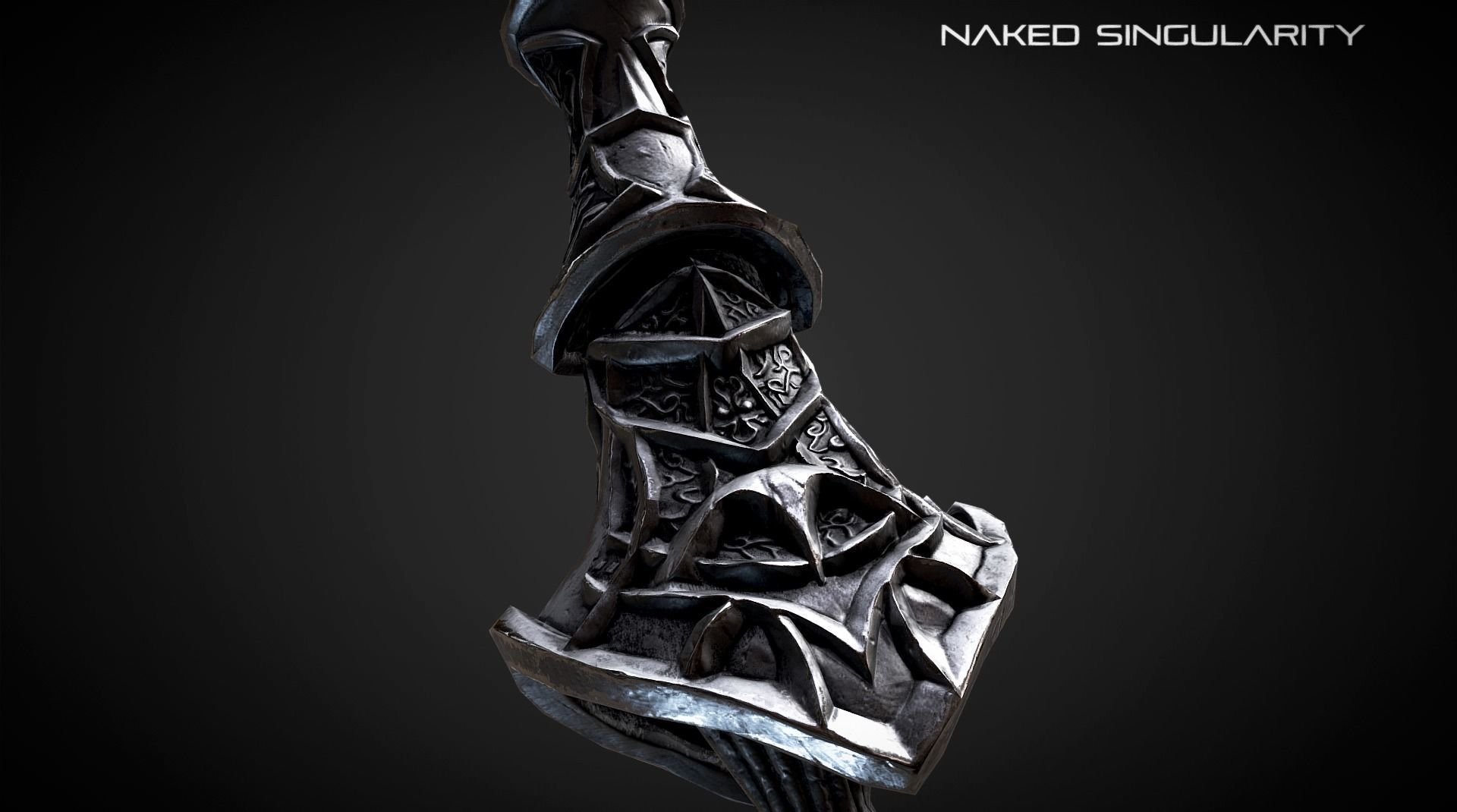 3D model Royal Lance - Medieval dark fantasy weapon VR / AR / low-poly ...