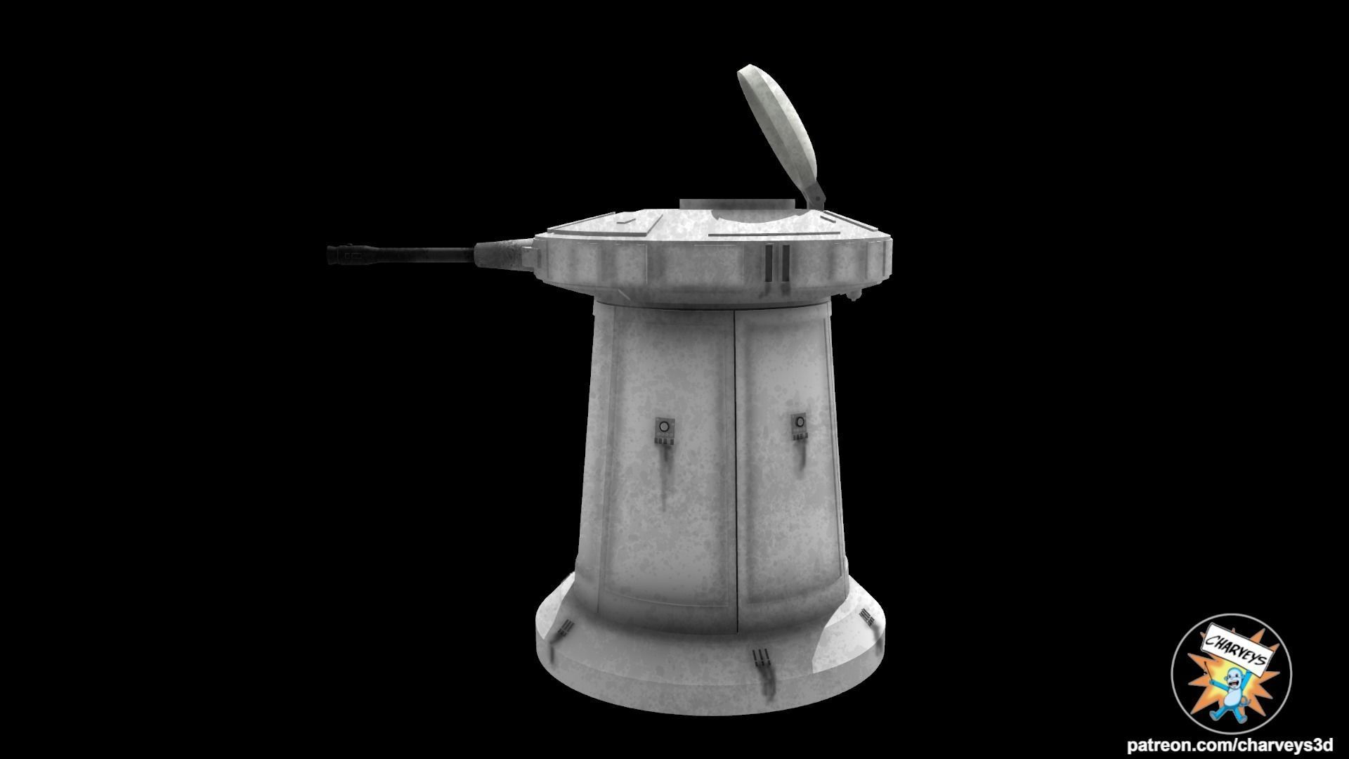 Star Wars Hoth DF9 Anti-Infantry Battery for action figures 3D model 3D ...