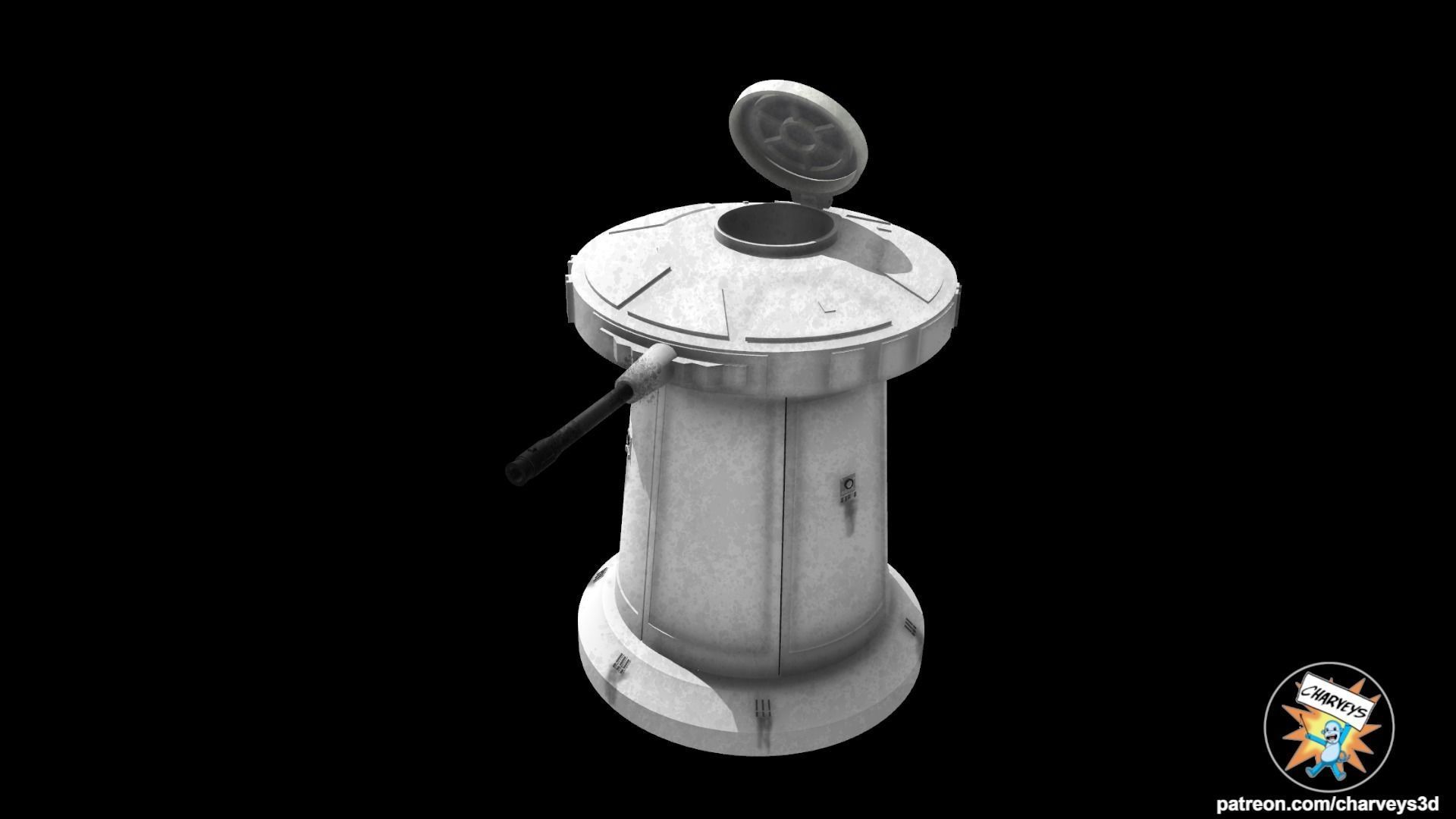 Star Wars Hoth DF9 Anti-Infantry Battery for action figures 3D model 3D ...