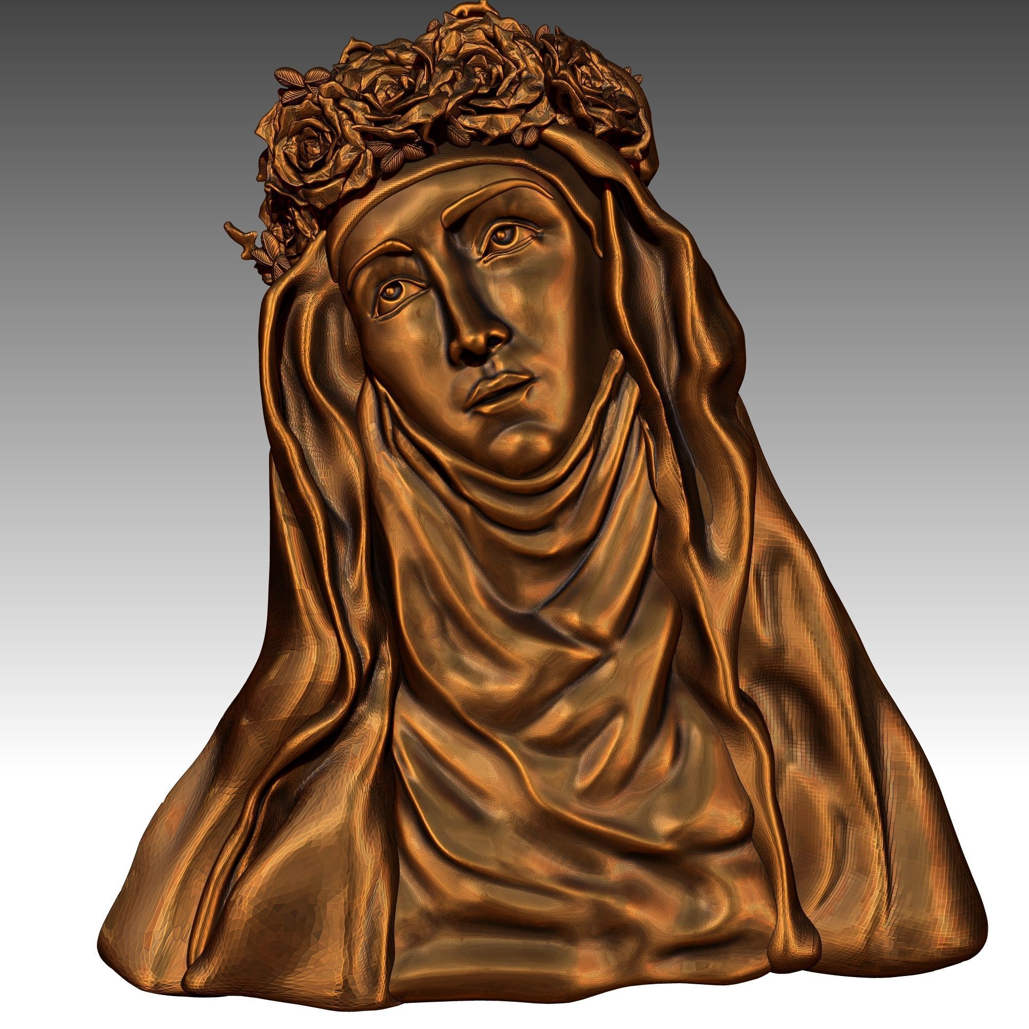 Santa Rosa de Lima 3D model 3D printable | CGTrader