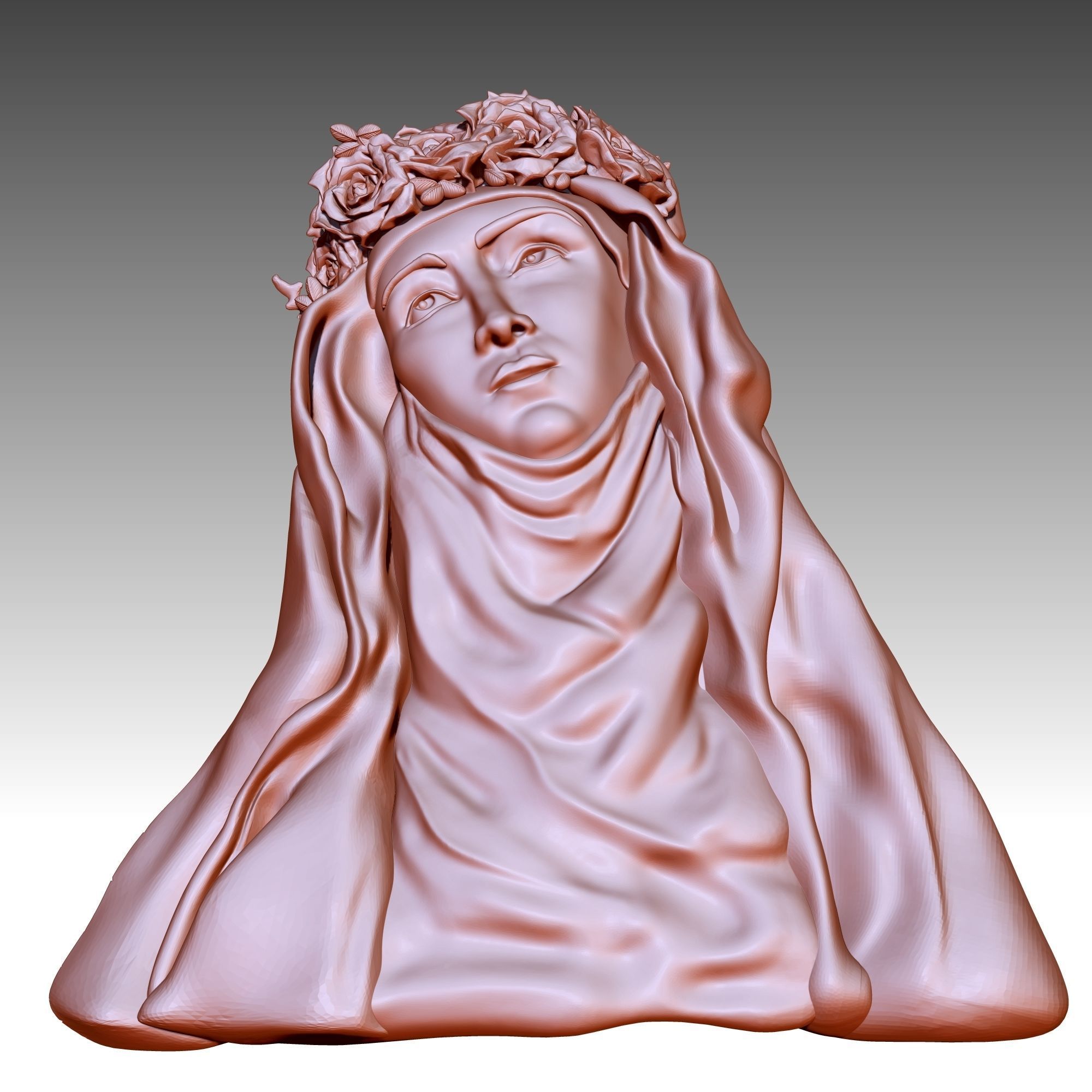 Santa Rosa de Lima 3D model 3D printable | CGTrader