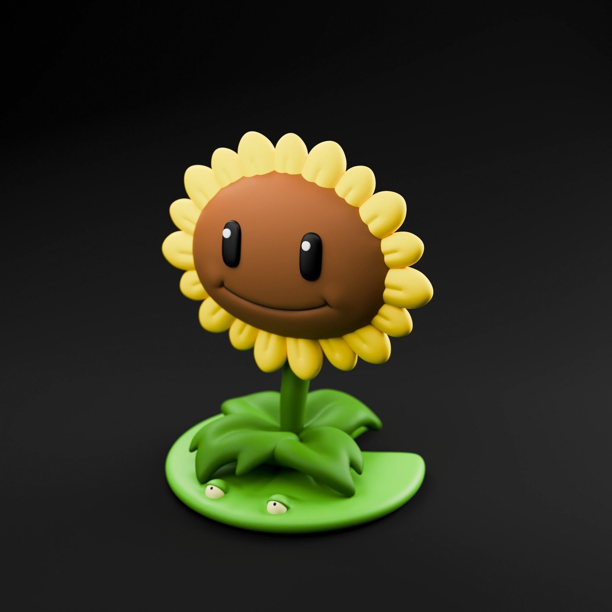 Sunflower Plants vs Zombies 3D model 3D printable | CGTrader