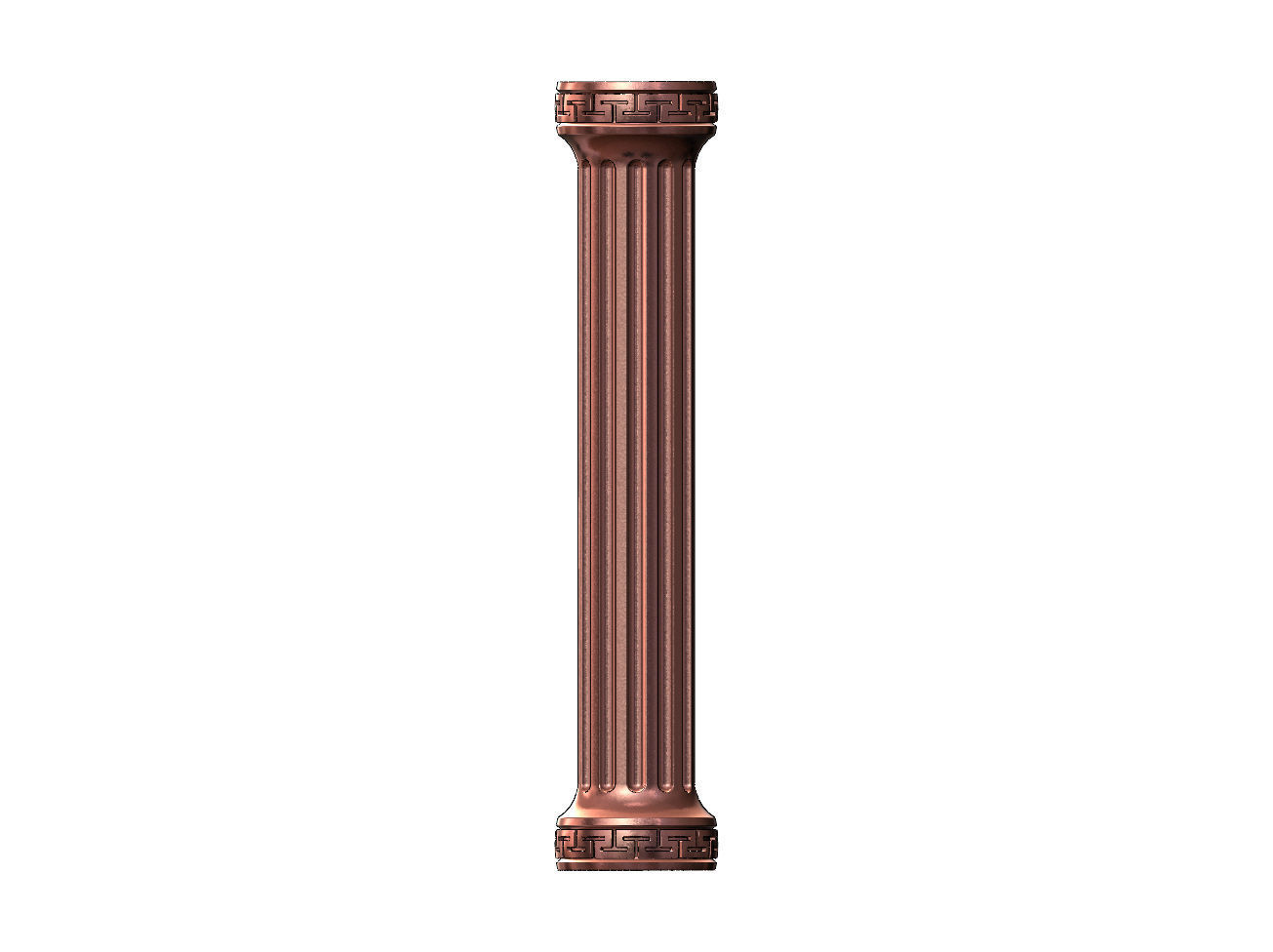 Fluted greek key pattern ends round pillar column 3D model 3D printable ...