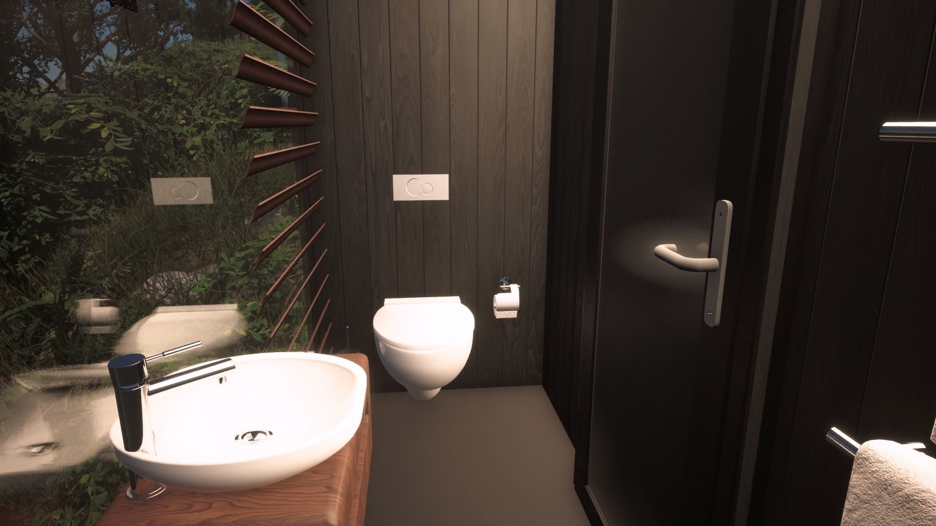 Tiny House Mirror Glass house 20 SQM Revit and Twinmotion 3D model ...