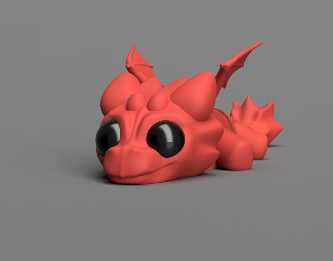 Baby Dragon - Single and Multimaterial printing free 3D model 3D ...