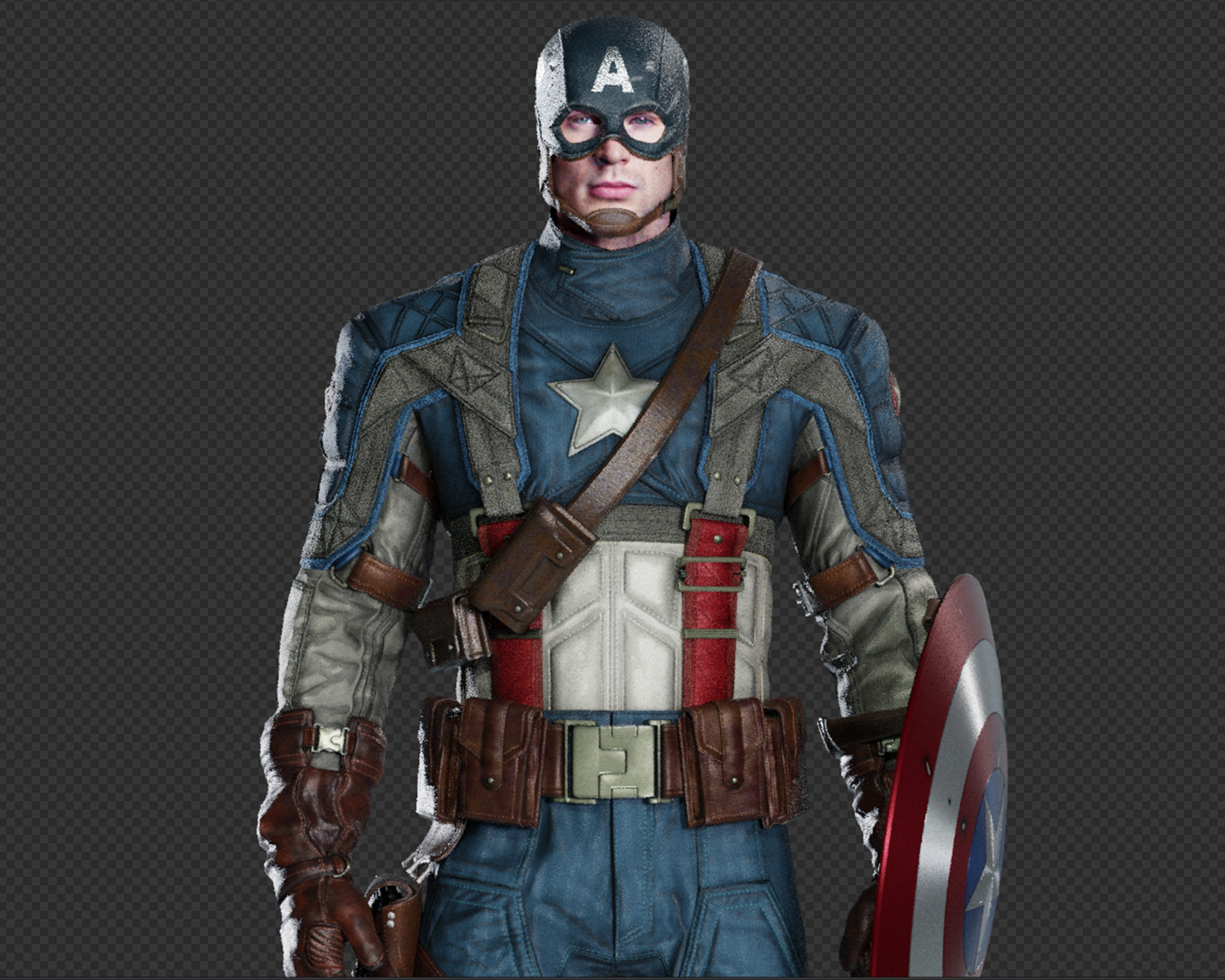 Captain America Steve Rogers from First Avenger 3D model animated ...