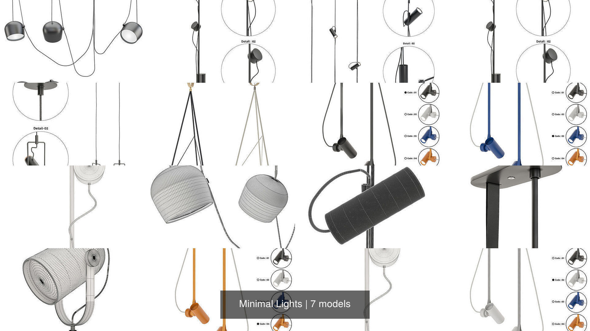 Minimal Lights 3D Model Collection | CGTrader
