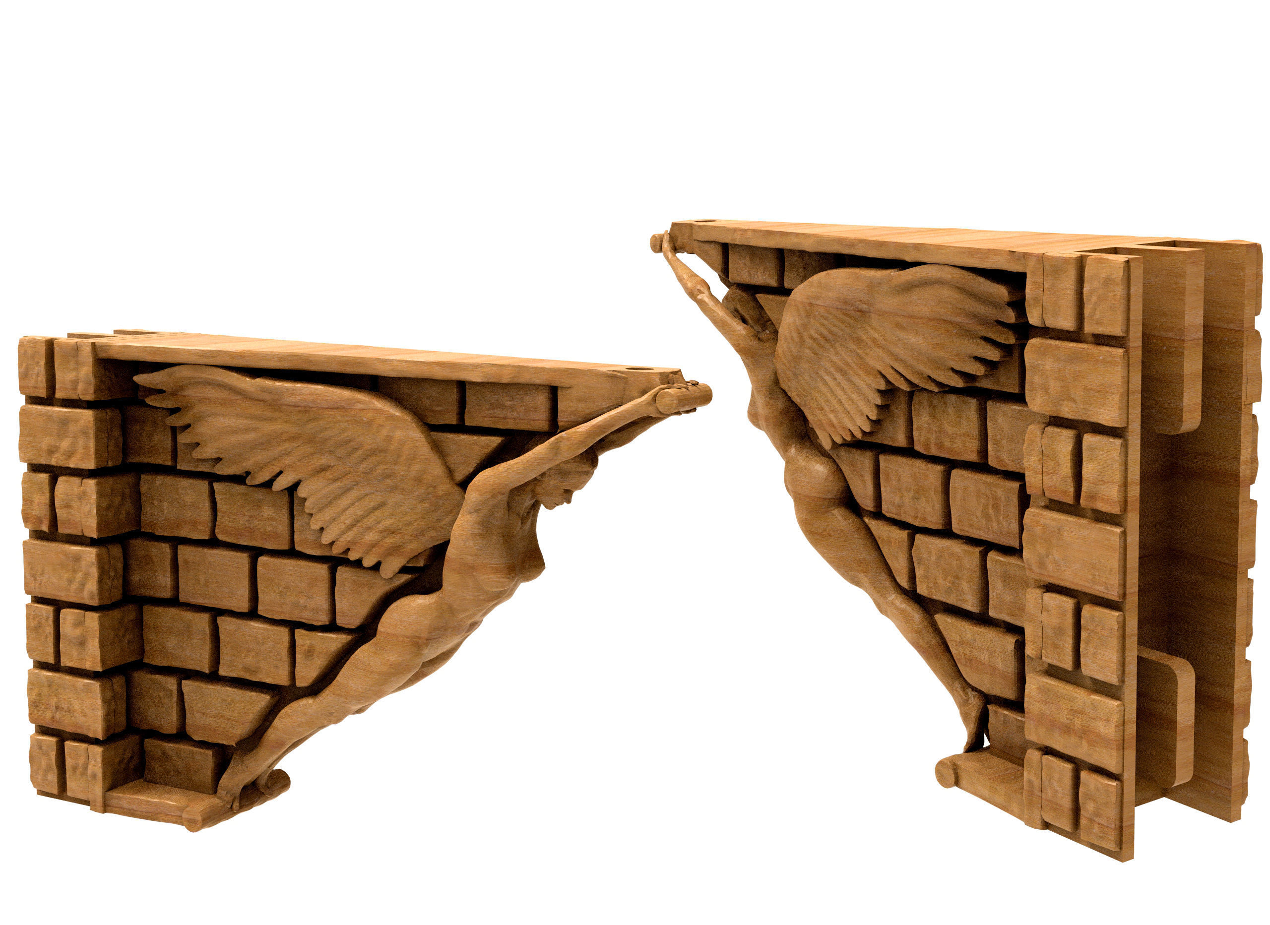 3D Shelves Wall Angel 3D model | CGTrader