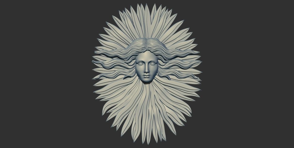 Symbol of Louis the XIV The Sun King 3D printable model cnc 3D model 3D ...