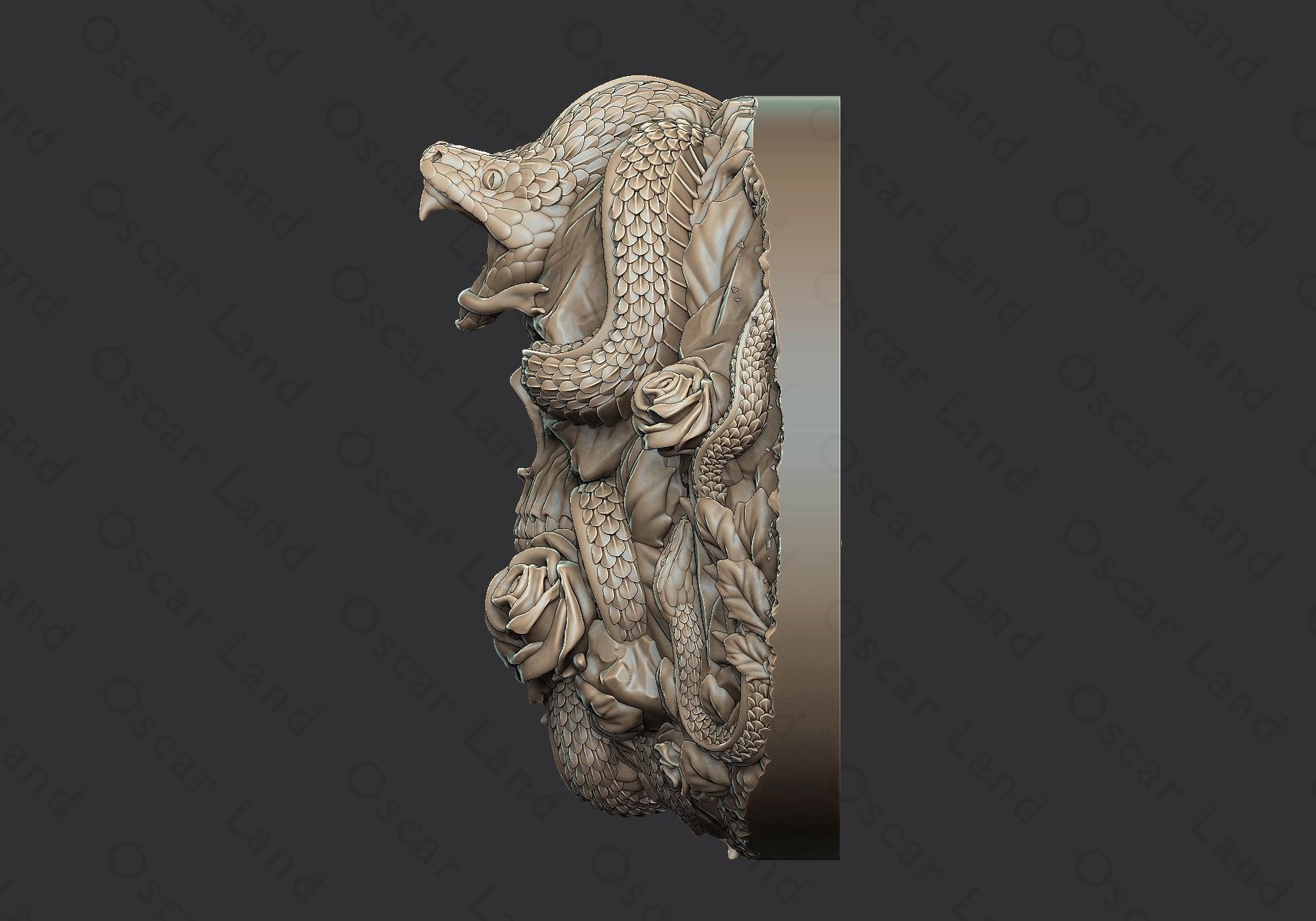 Snake medal2 or serpent mamba anaconda venum python poison demon 3D ...