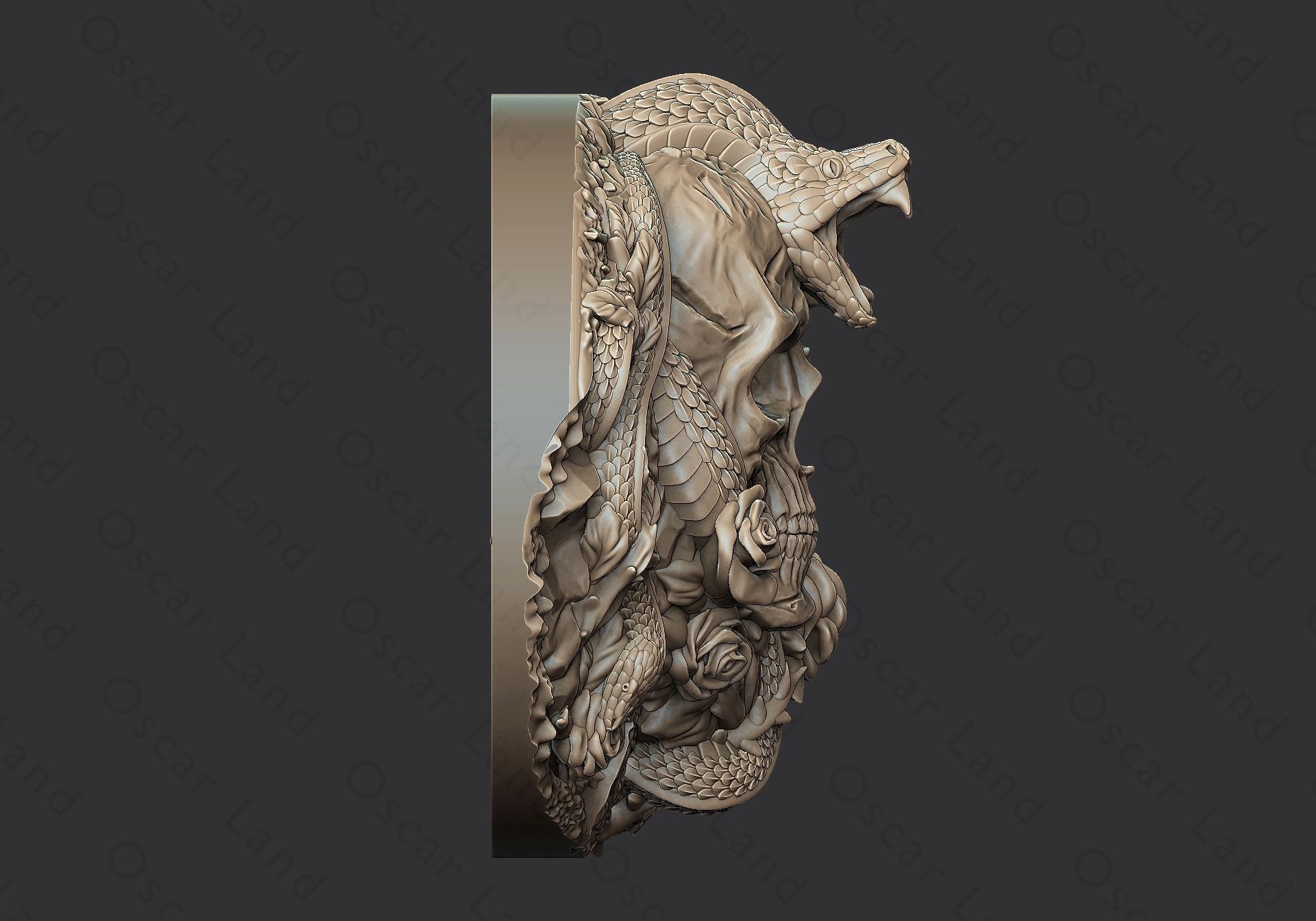 Snake medal2 or serpent mamba anaconda venum python poison demon 3D model 3D printable | CGTrader
