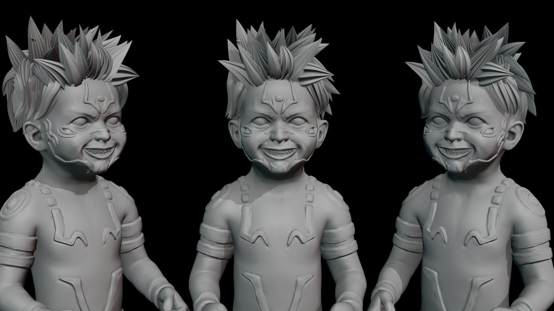 Yuji Itadori Sukuna Jujutsu Kaisen Stylish Baby Pose - 04 3D model 3D ...