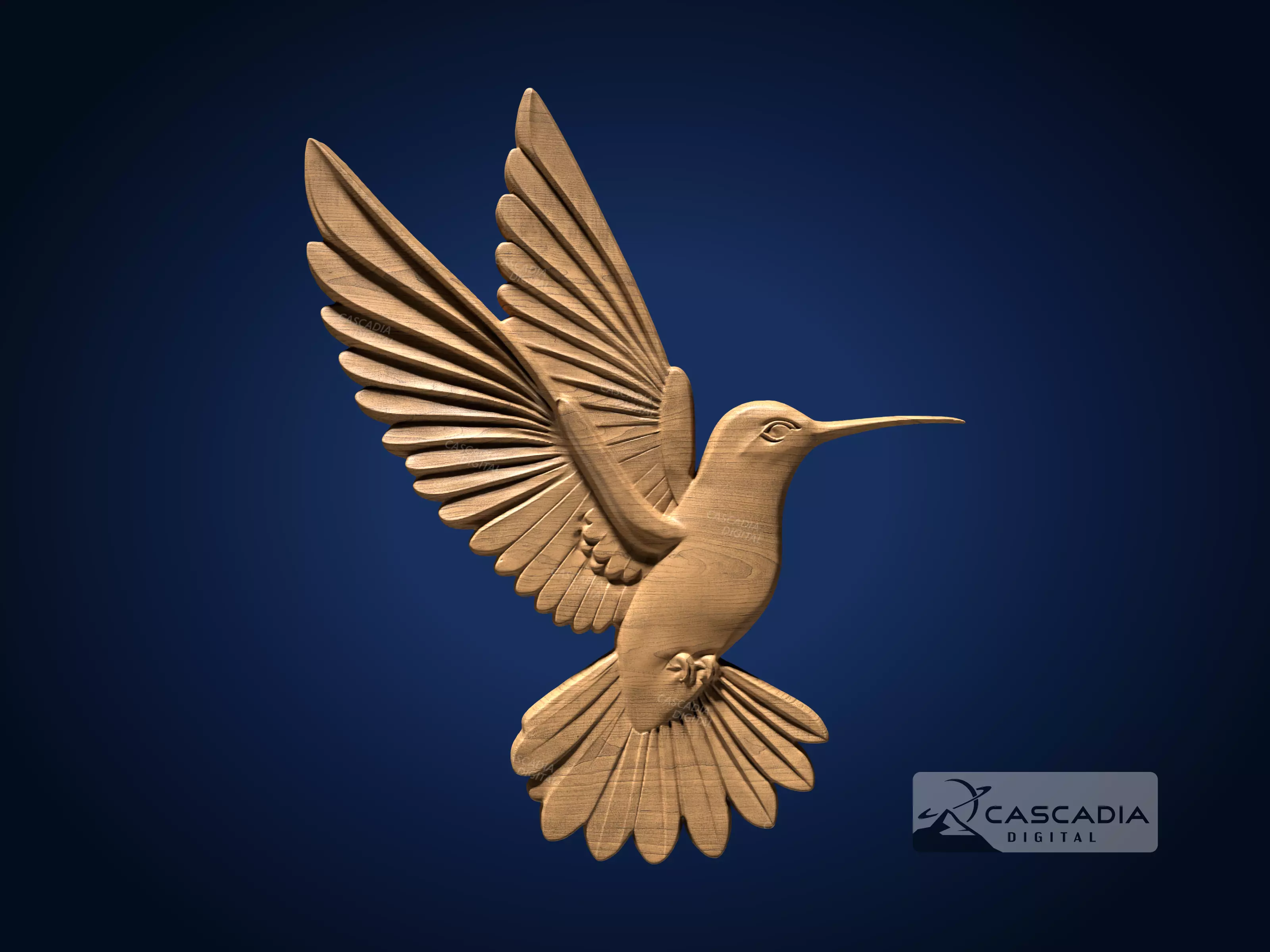 Hummingbird - CNC Router Carving Casting animal nature 3D model 3D ...