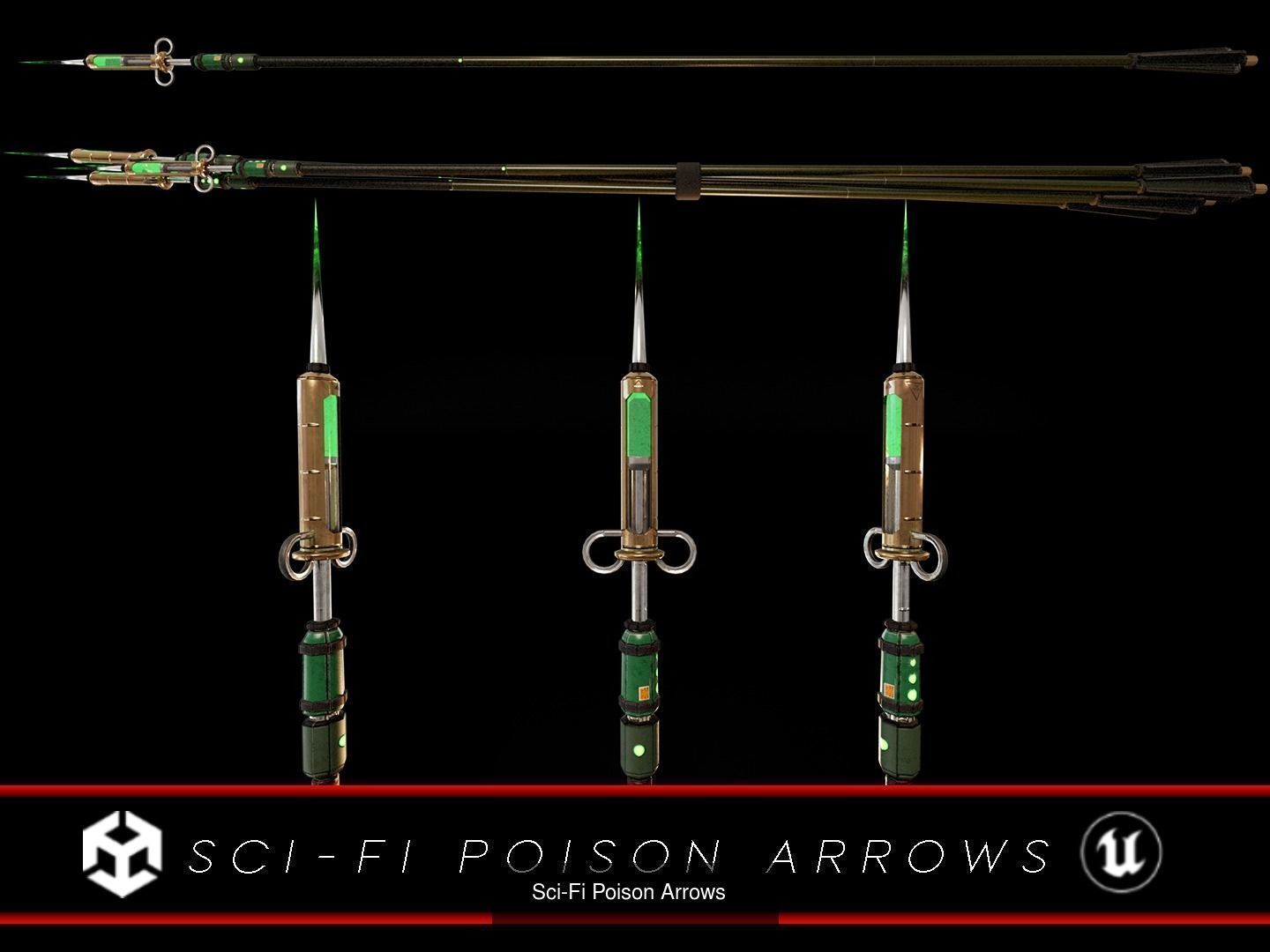 3D Model Collection Sci-Fi Arrows Pack VR / AR / low-poly | CGTrader