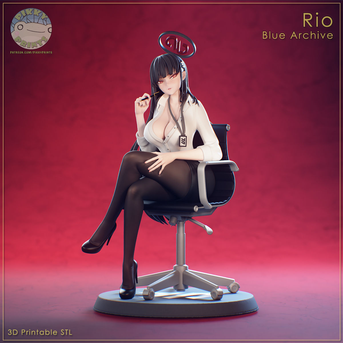 Rio - Blue Archive 3D model 3D printable | CGTrader