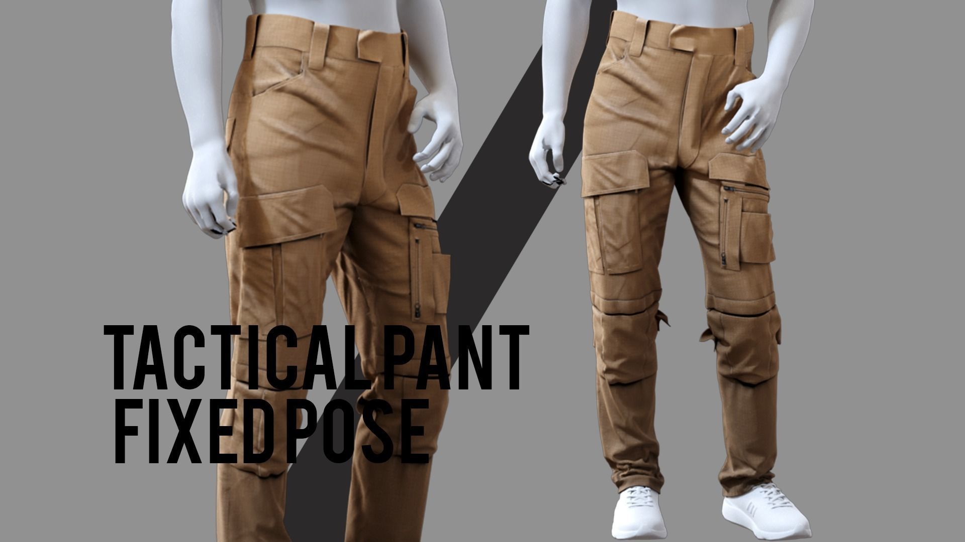 GEN2 TACTICAL PANTS KANGAROO male pose03 3D model | CGTrader