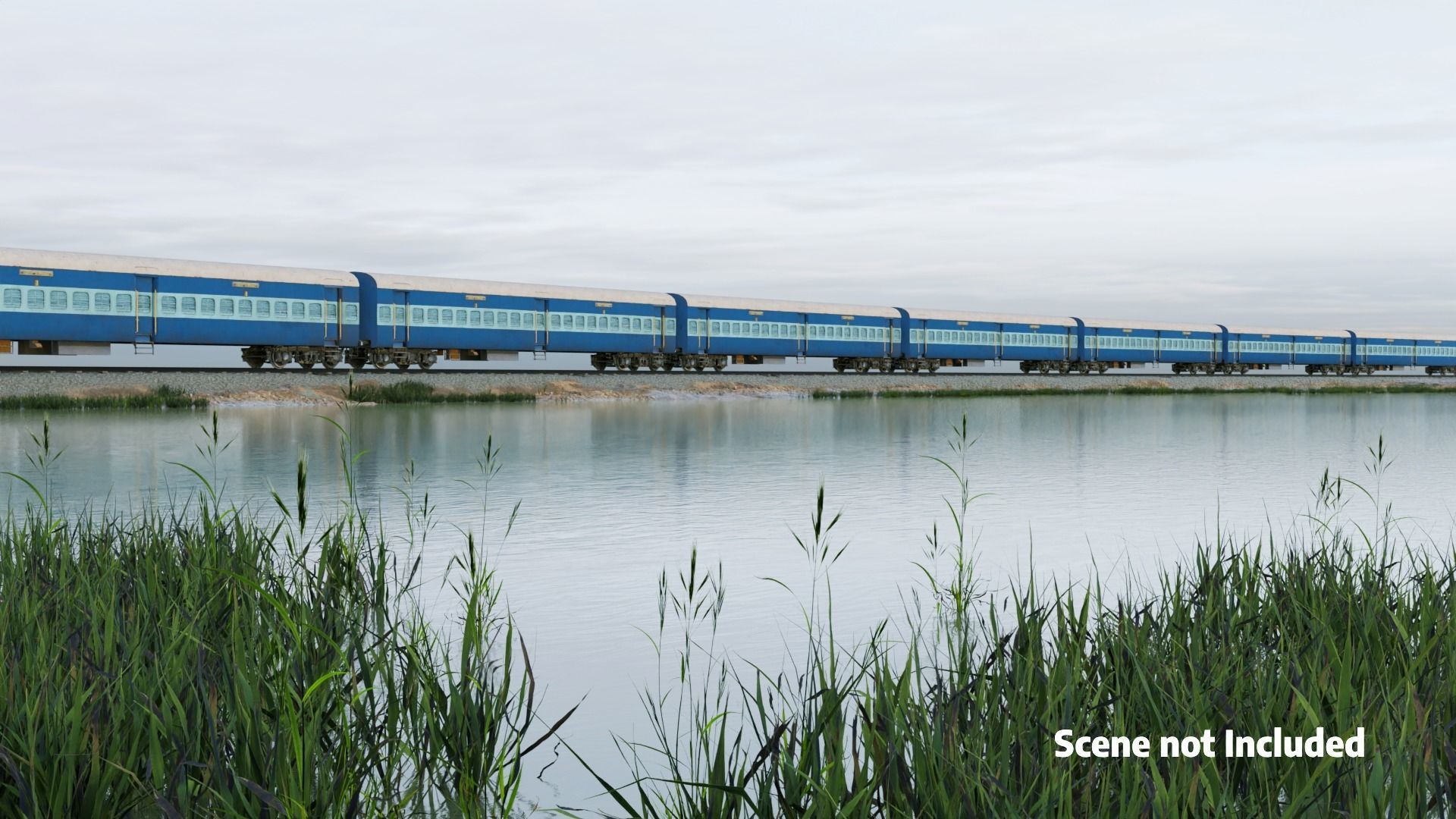 3D model Indian Railways ICF Coach Train VR / AR / low-poly | CGTrader