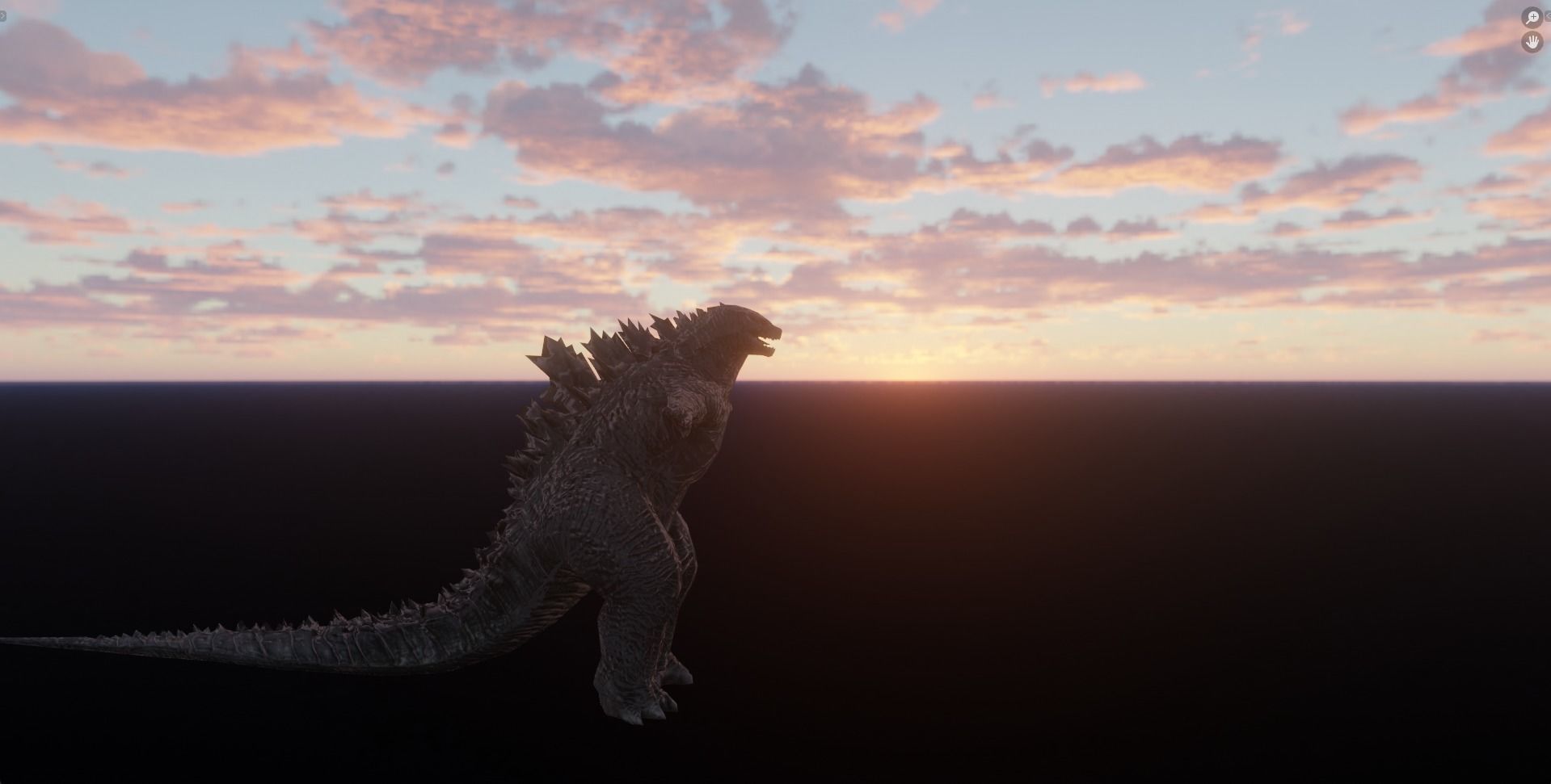 Godzilla Atomic Breath Test free 3D model animated rigged | CGTrader