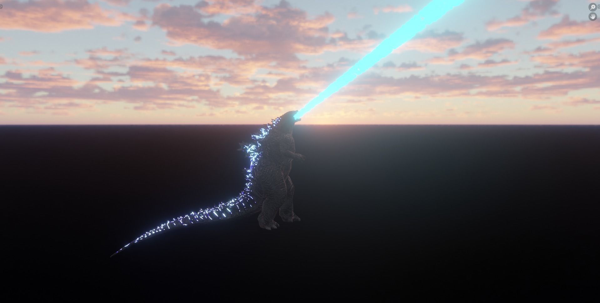 Godzilla Atomic Breath Test Free 3d Model Animated Rigged Cgtrader