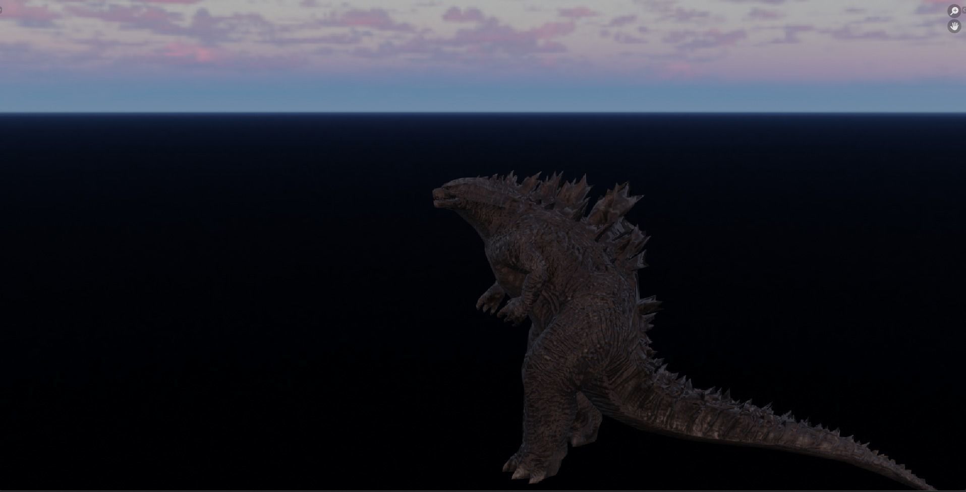 Godzilla Atomic Breath Test free 3D model animated rigged | CGTrader