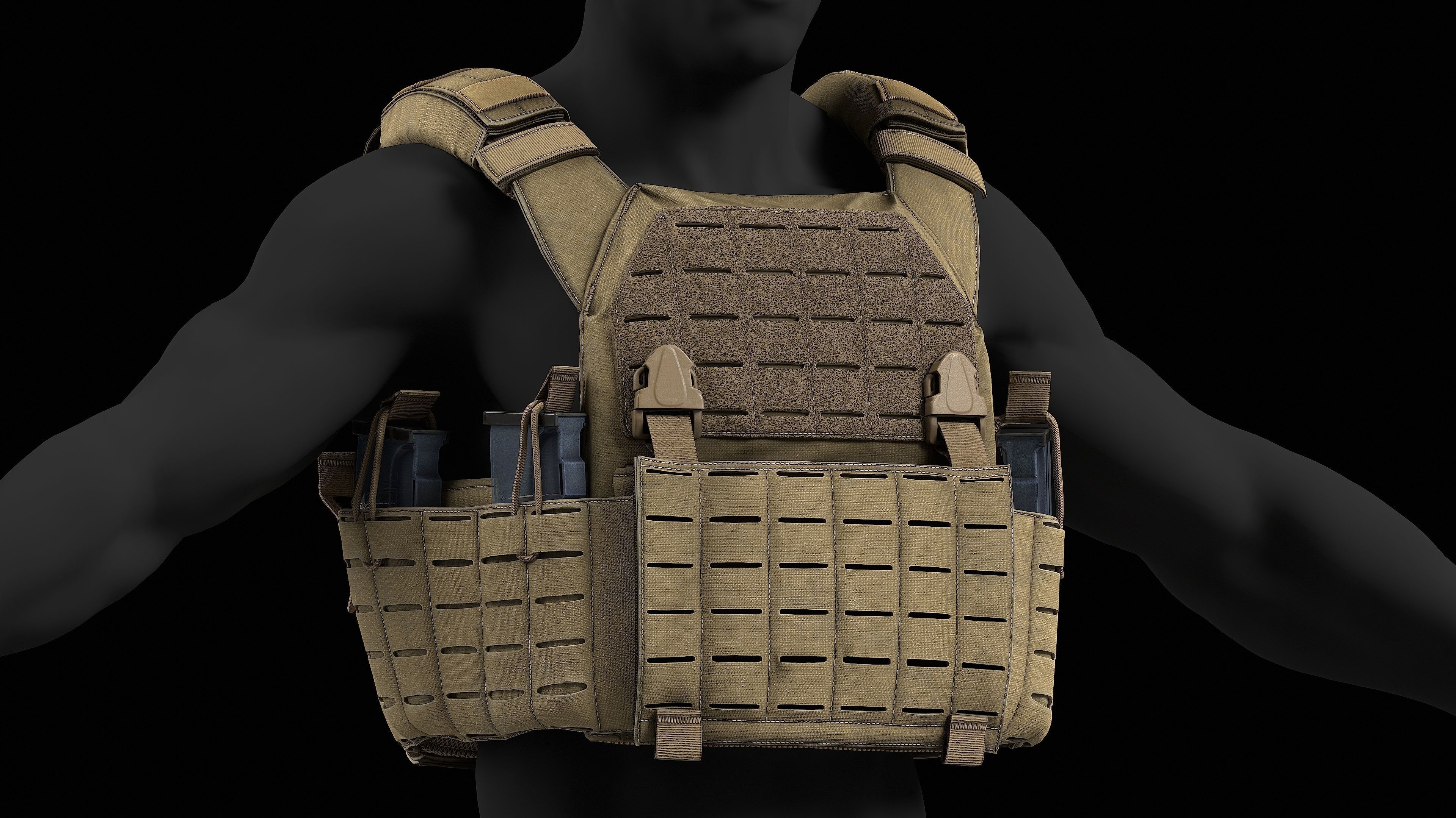 3D model Shellback Tactical Rampage 2 0 Plate Carrier VR / AR / low ...