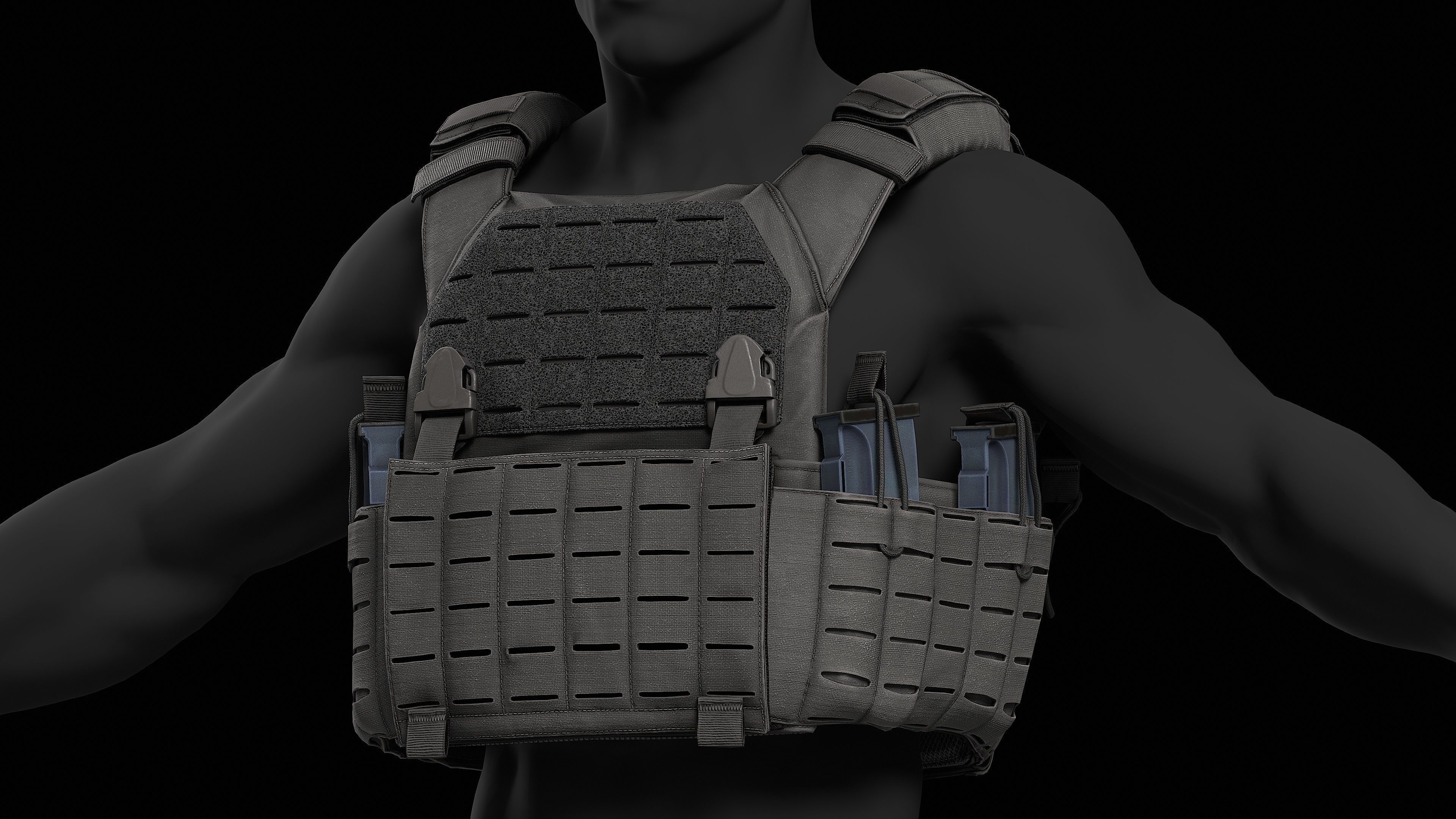 3D model Shellback Tactical Rampage 2 0 Plate Carrier VR / AR / low ...