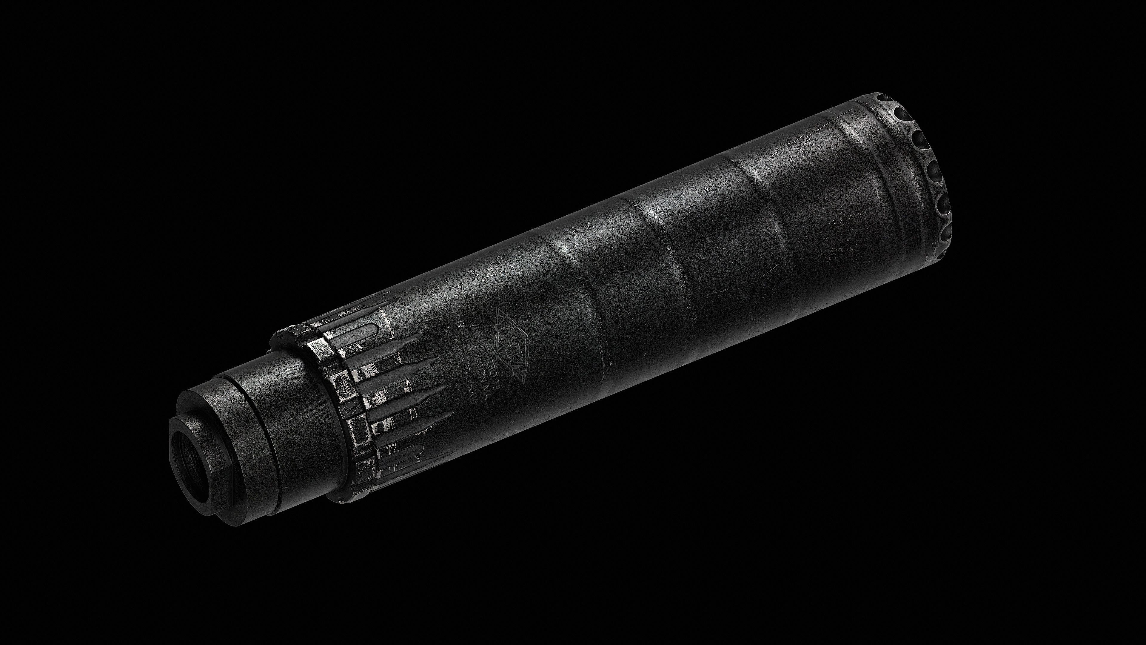 3D model YHM Turbo T3 Suppressor VR / AR / low-poly | CGTrader