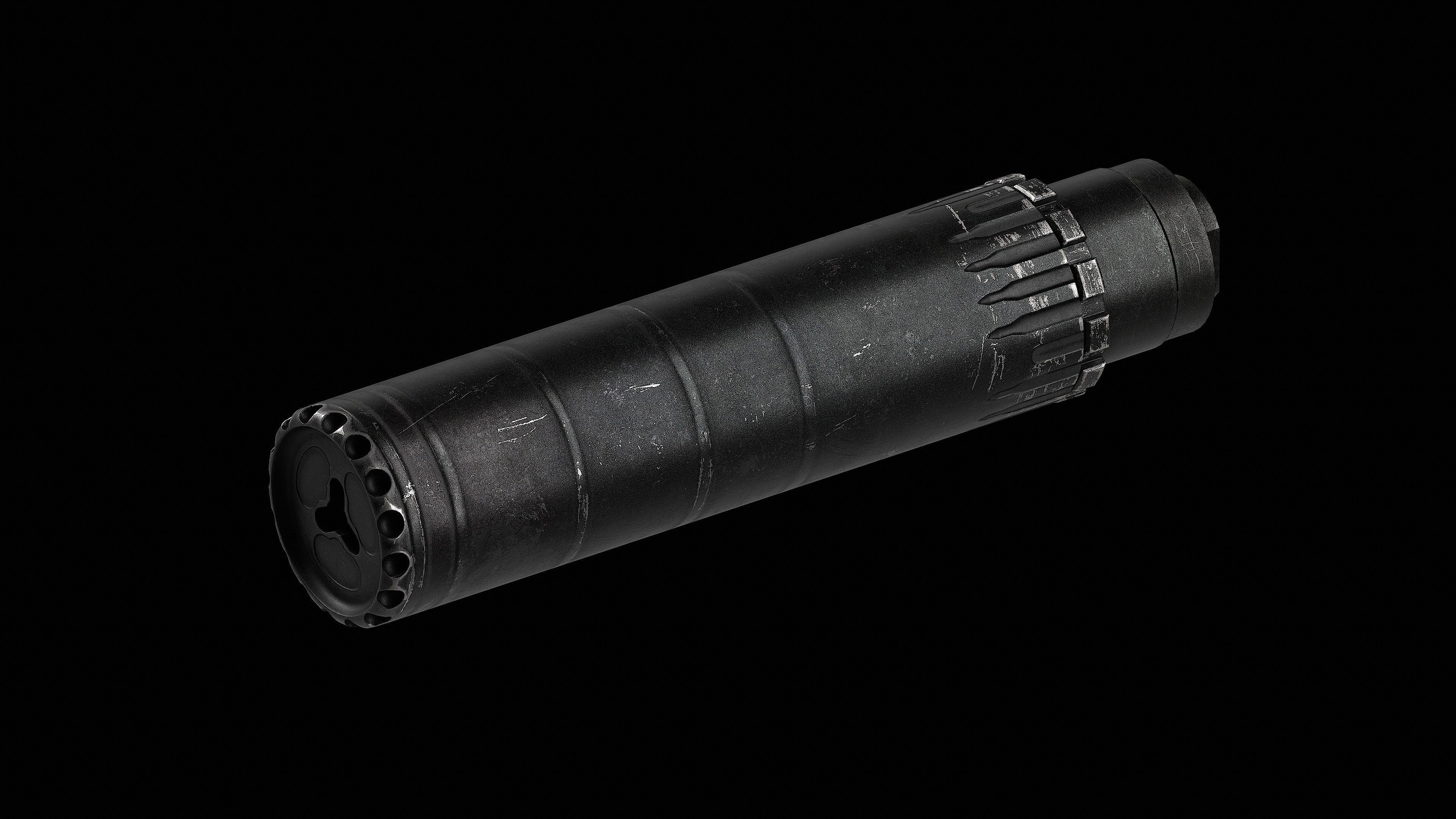 3D model YHM Turbo T3 Suppressor VR / AR / low-poly | CGTrader