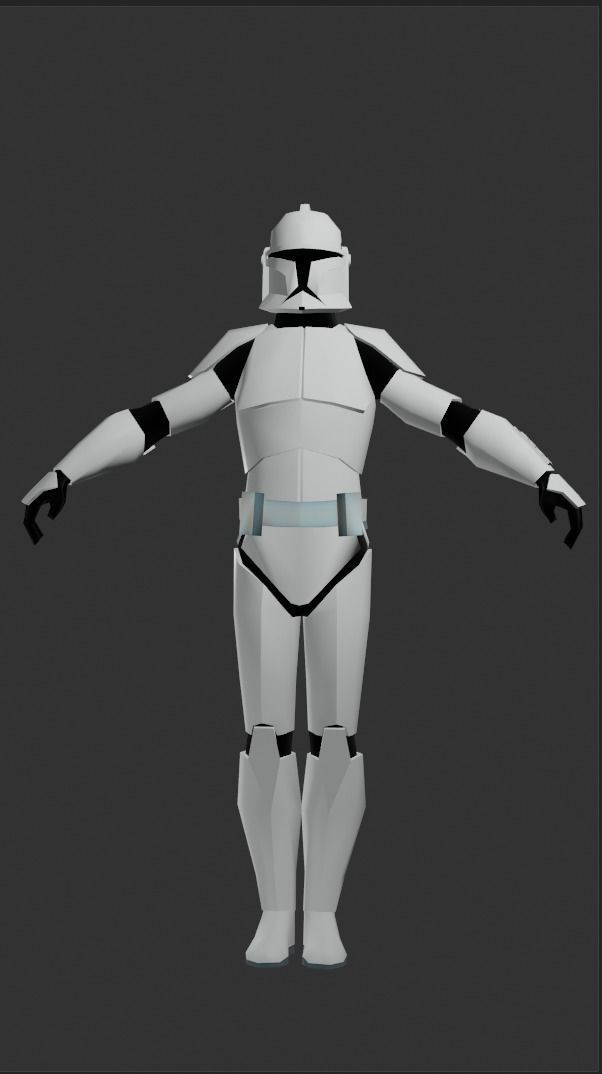 Clone Trooper Low Poly Phase 1 free 3D model | CGTrader