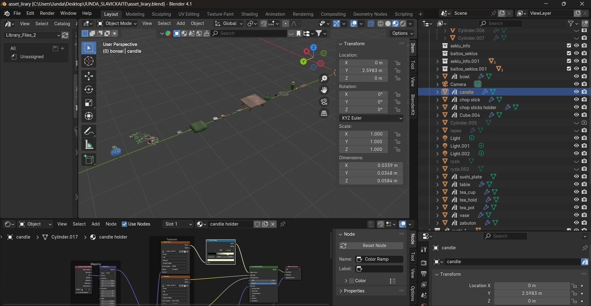 3D asset library of japanese kitchen items free 3D model | CGTrader